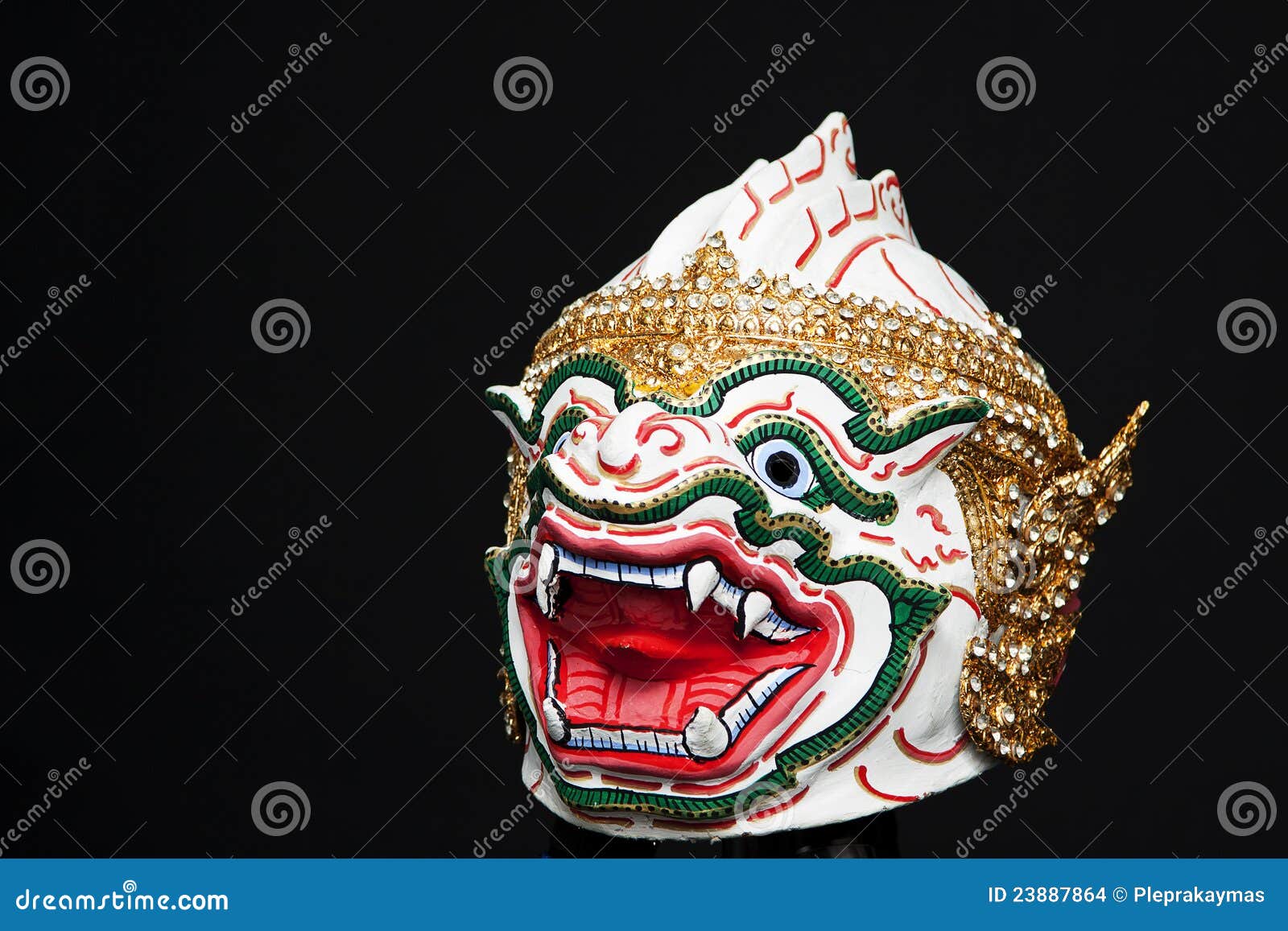 Native Thai Style Mask, Khon. Stock Photo - Image of culture, head ...