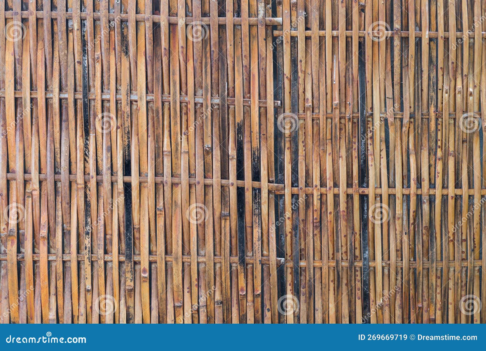 Native Thai Woven Bamboo Wall Stock Image - Image of vintage, textured ...