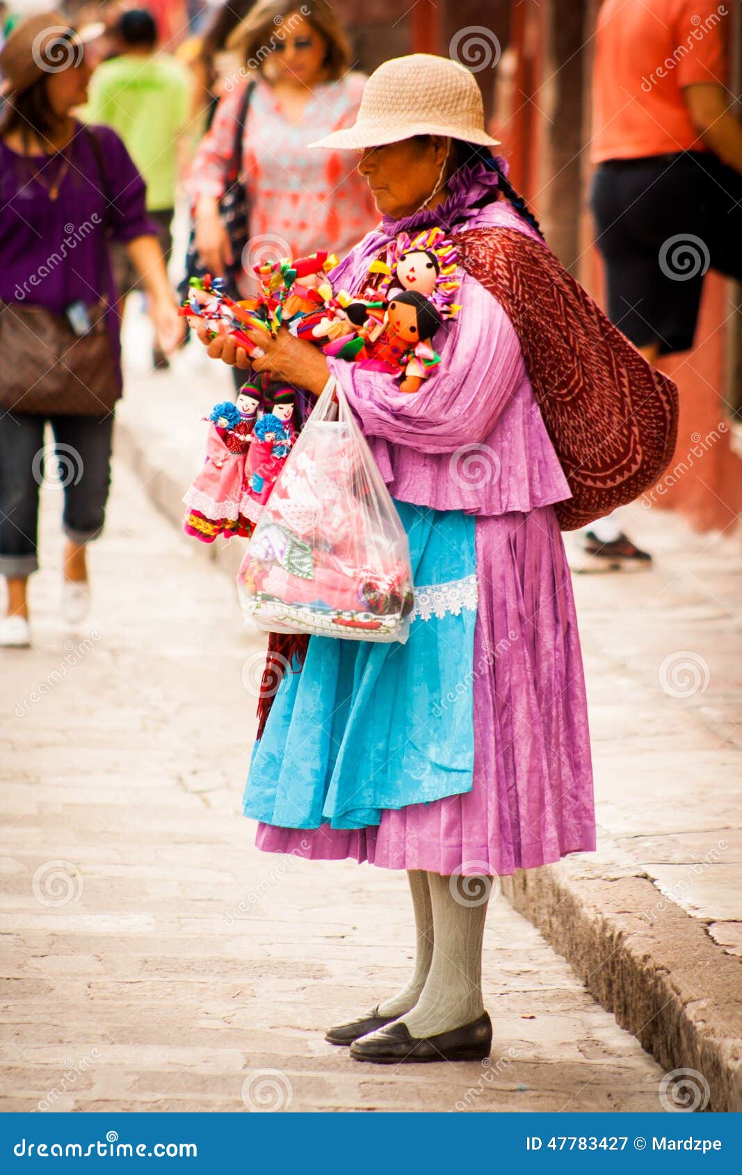 Native Traditional Vendors at San Miguel Editorial Photography - Image ...