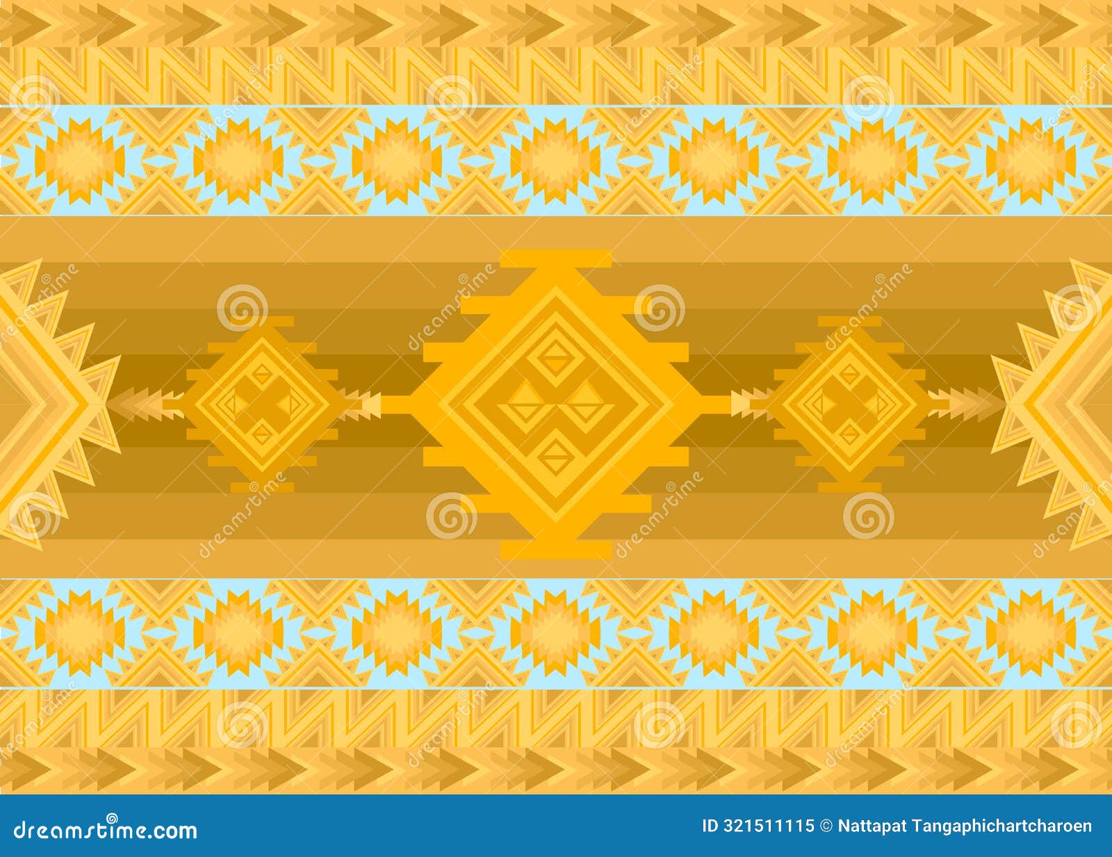 Native Tribal-inspired Geometric Patterns with Diamonds Triangles and ...