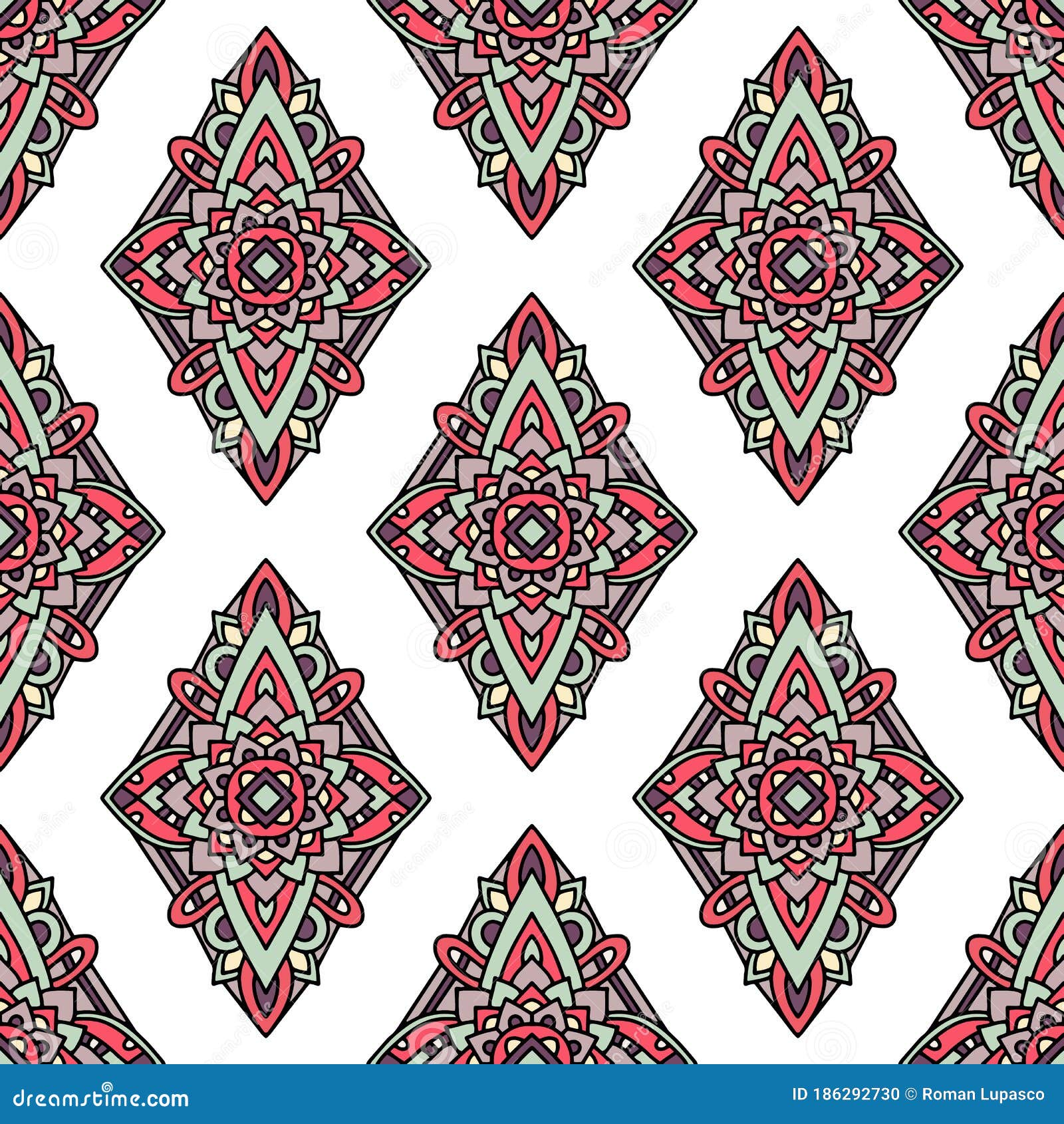 Native Tribal Pattern, Outline Style Stock Illustration - Illustration ...