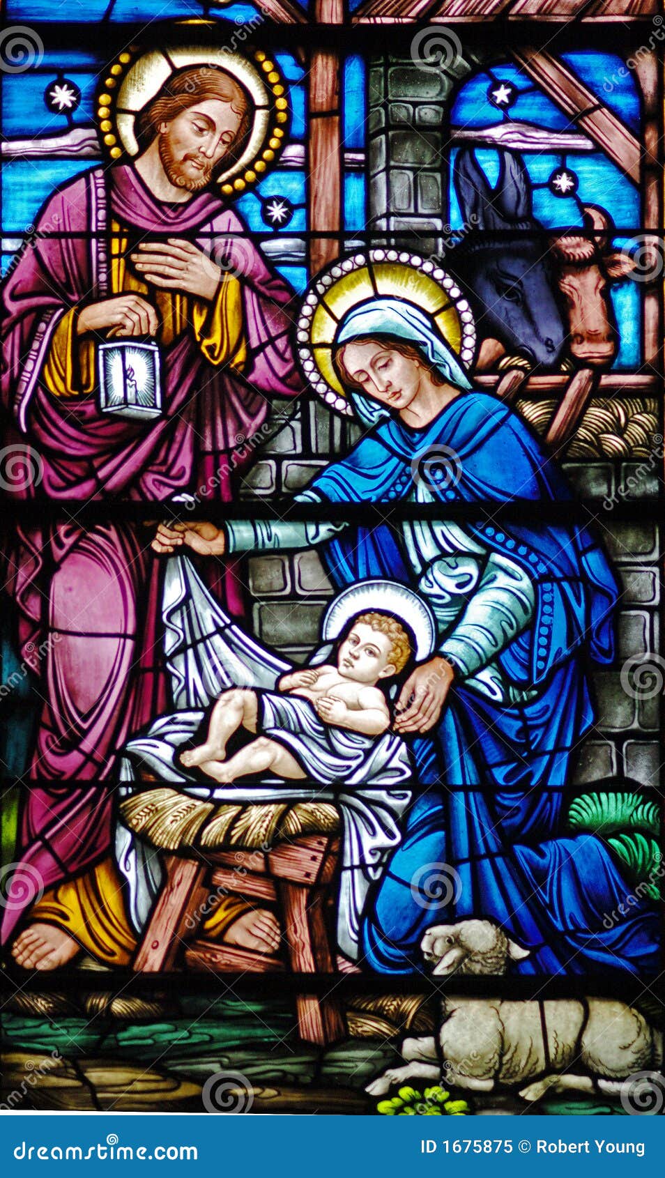 Natività in vetro immagine stock. Immagine di natale, nature - 1675875