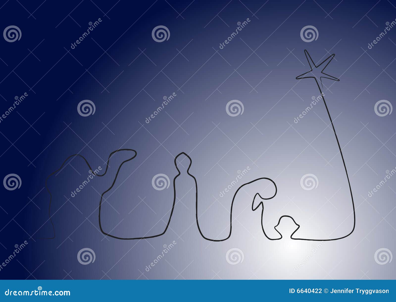 Simple Nativity Scene Christmas Coloring Page Design Stock Illustration ...