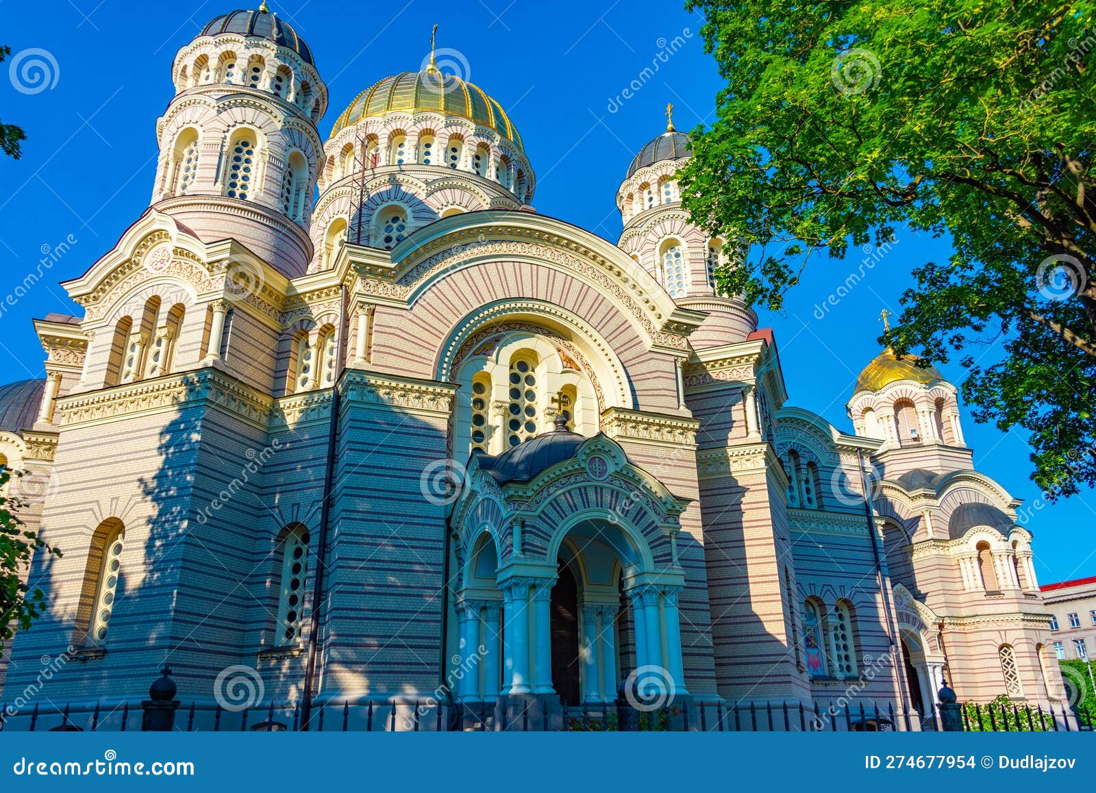 Nativity of Christ Orthodox Cathedral in Riga, Latvia Stock Photo ...
