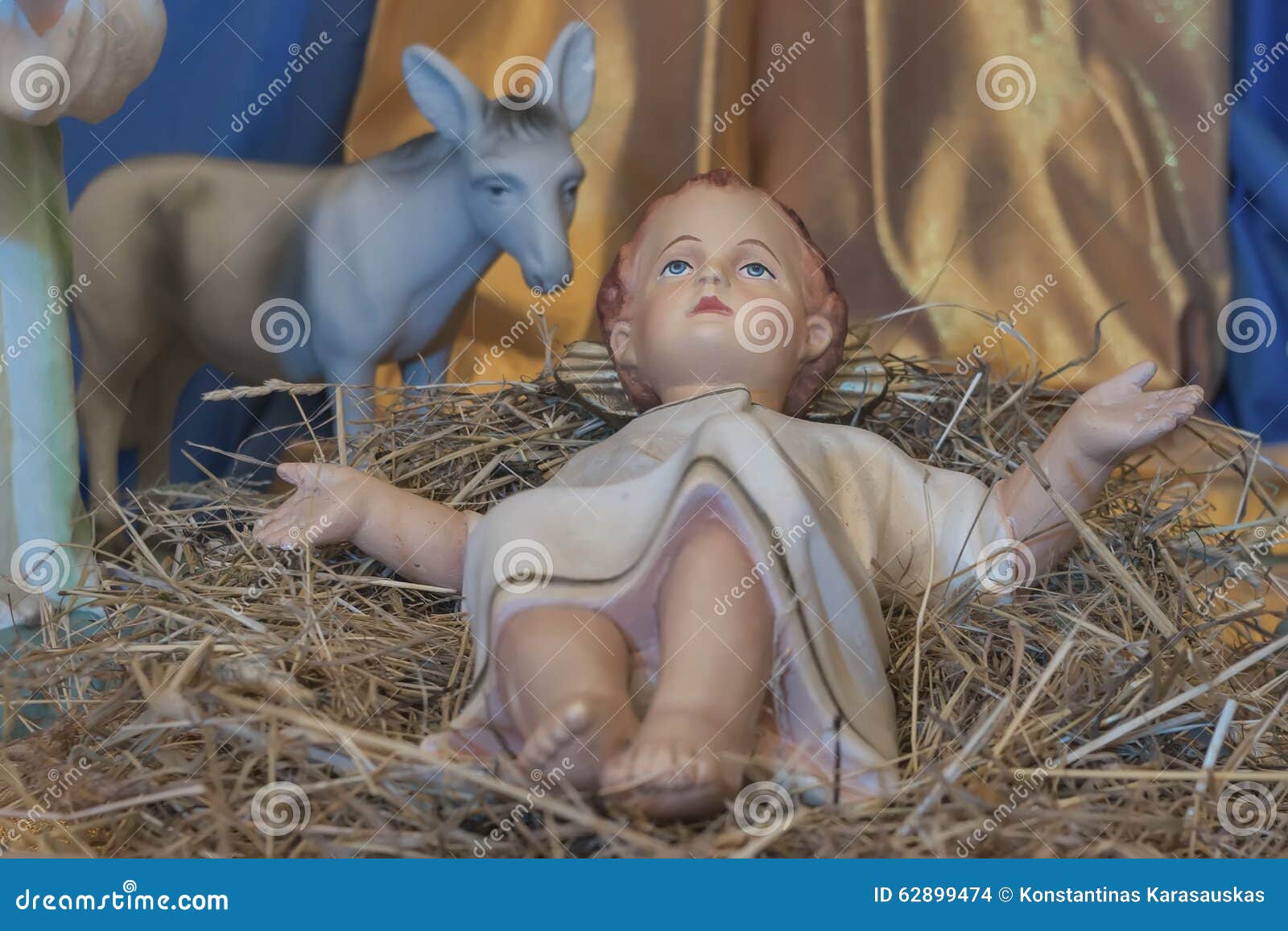 Nativity Crib. Figure of Baby Jesus Stock Photo - Image of jesus ...