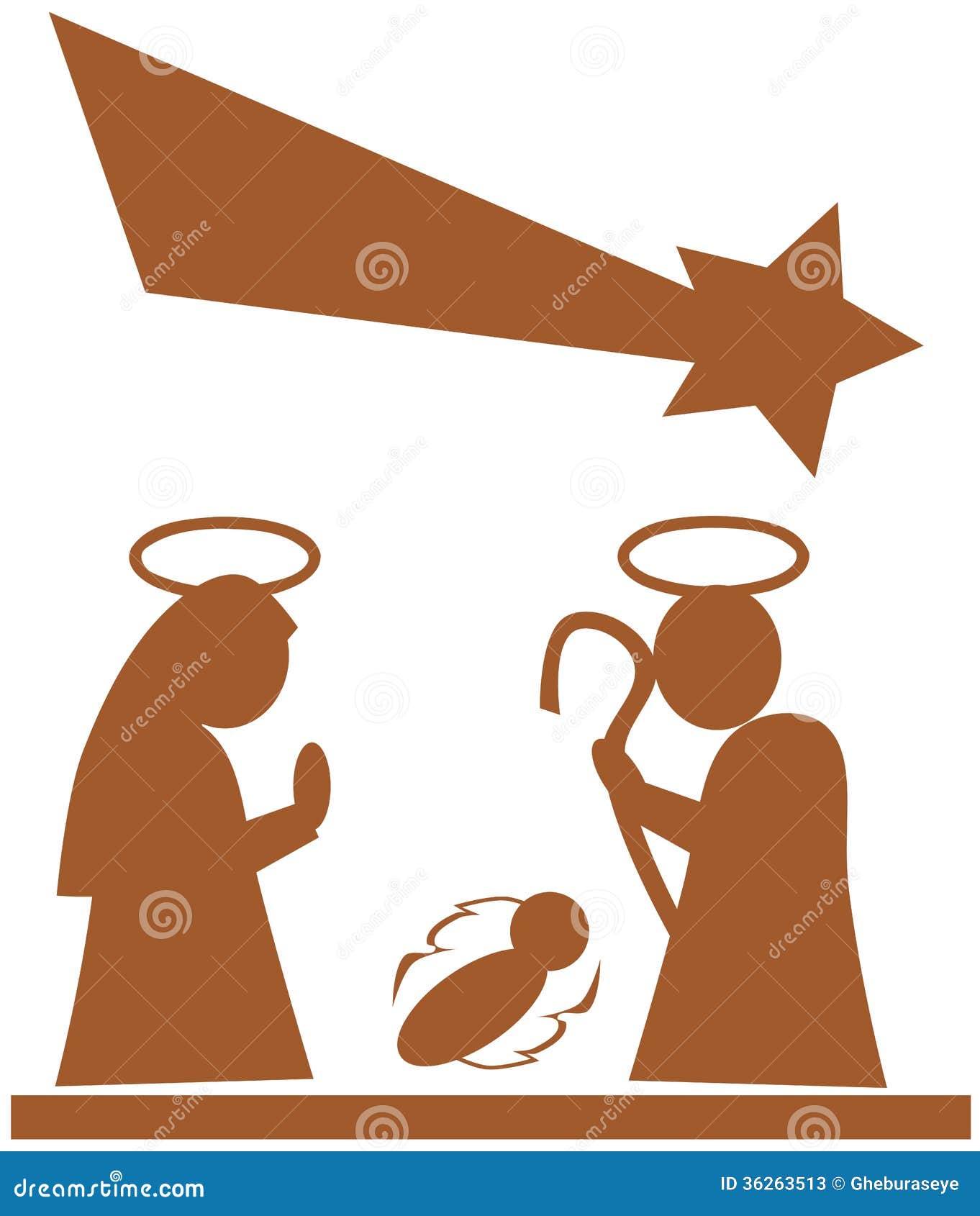 Stylized Jesus Nativity Isolated Stock Vector - Illustration of ...