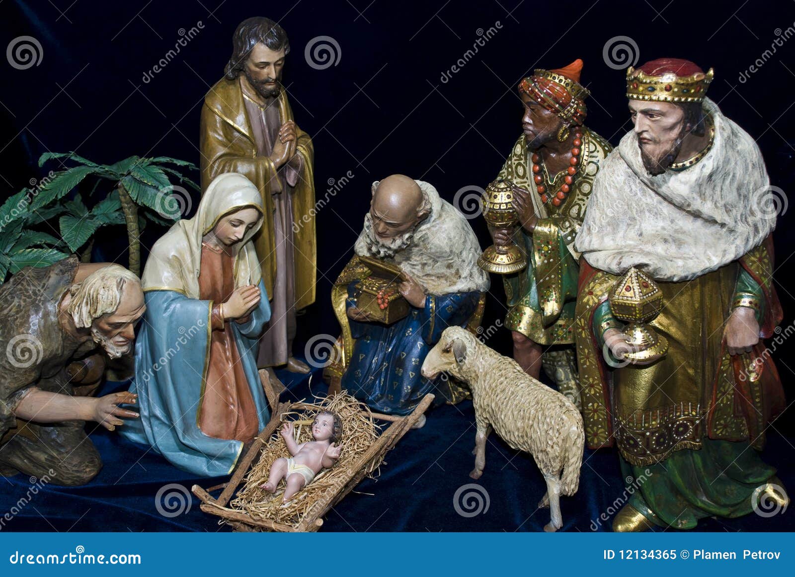 Nativity scene stock image. Image of praying, icon, consumerism - 12134365