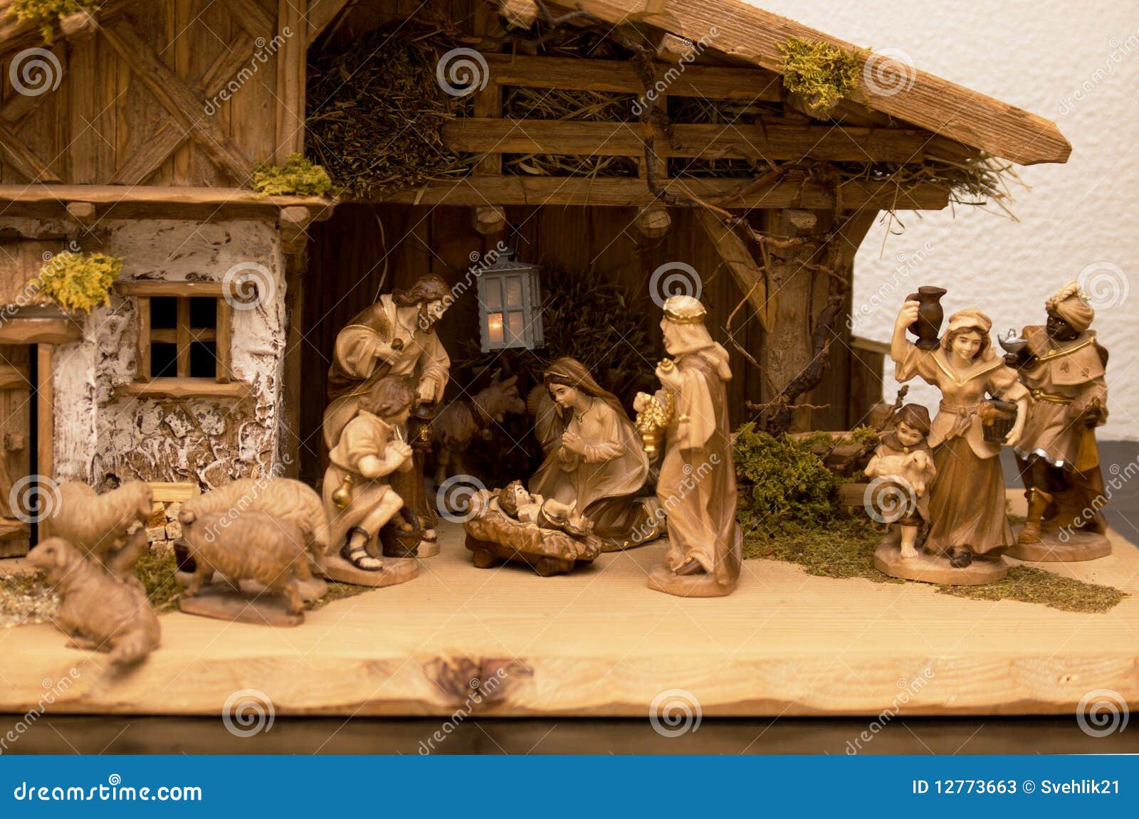 Nativity scene stock image. Image of christmas, sheep - 12773663