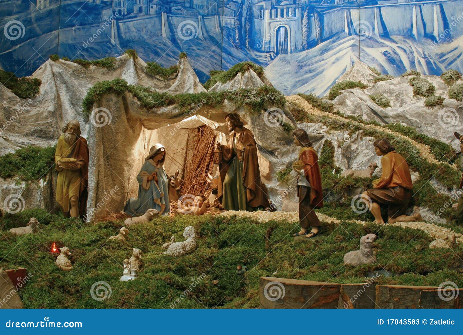 Nativity scene stock image. Image of christ, barn, christmas - 17043583