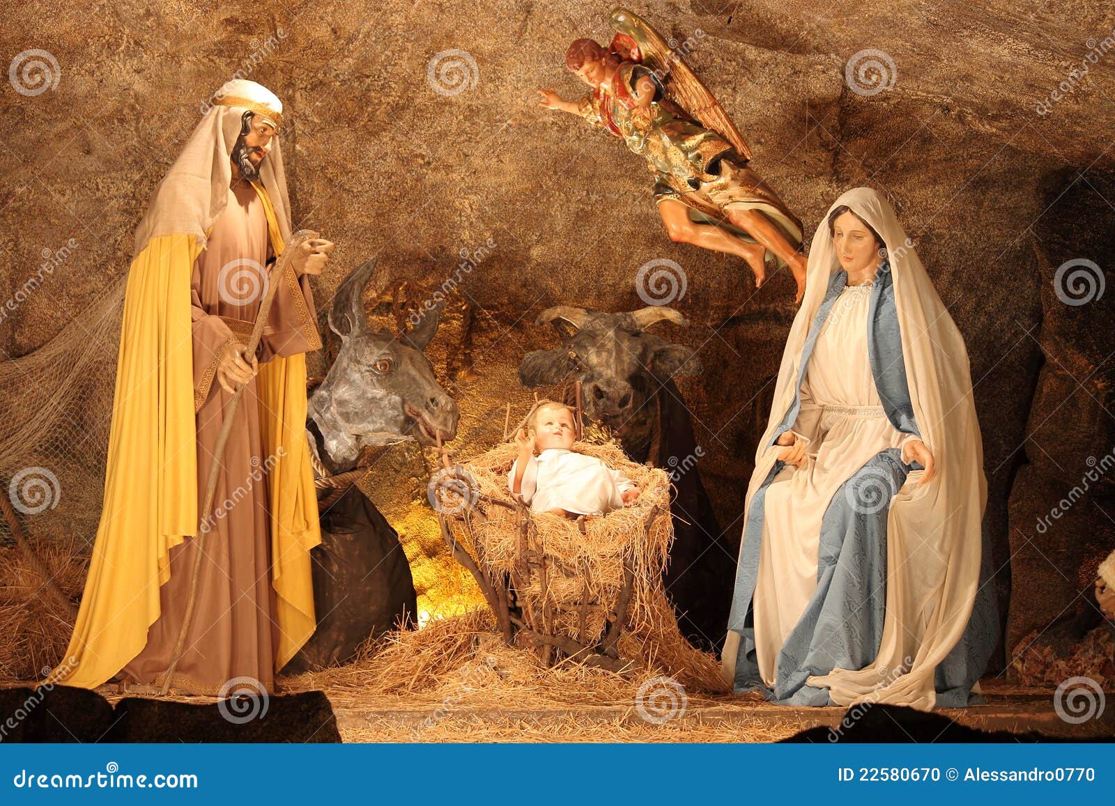 Nativity scene editorial image. Image of father, catholic - 22580670