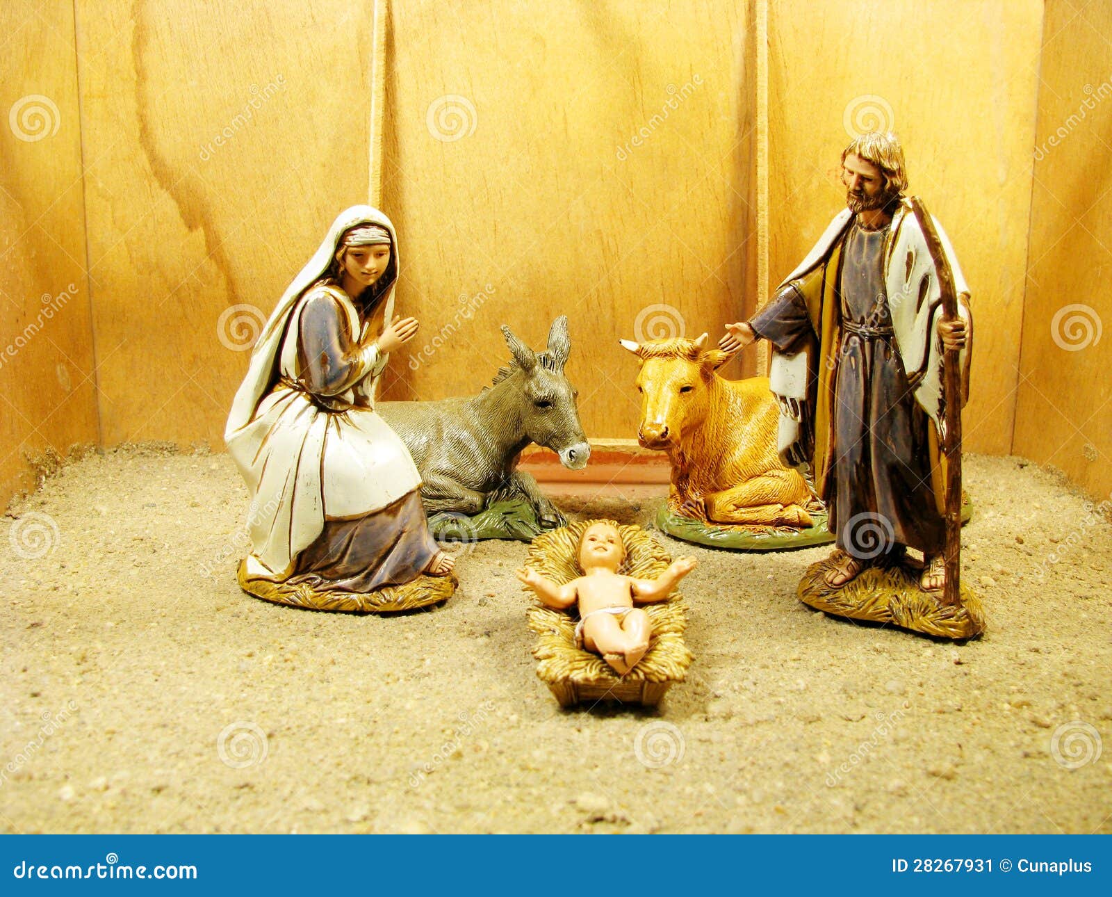 Nativity scene stock image. Image of christianity, family - 28267931