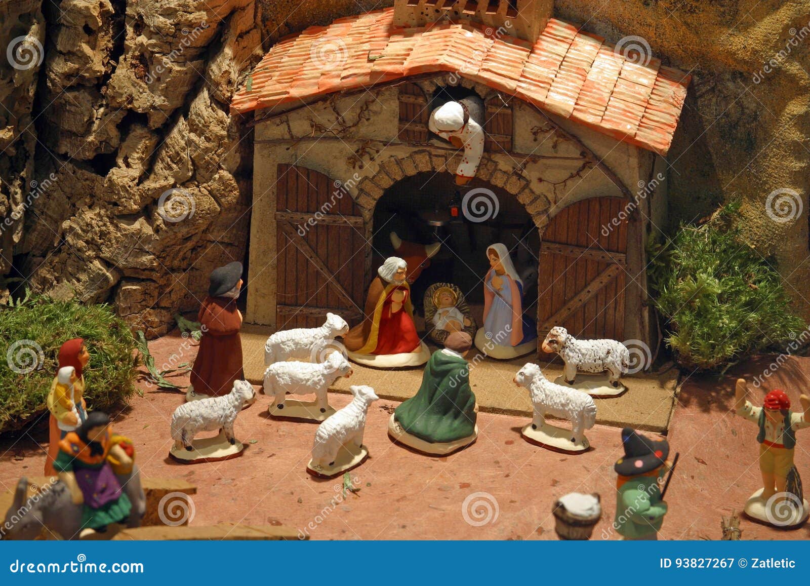 Nativity Scene stock image. Image of animals, crib, creche - 93827267