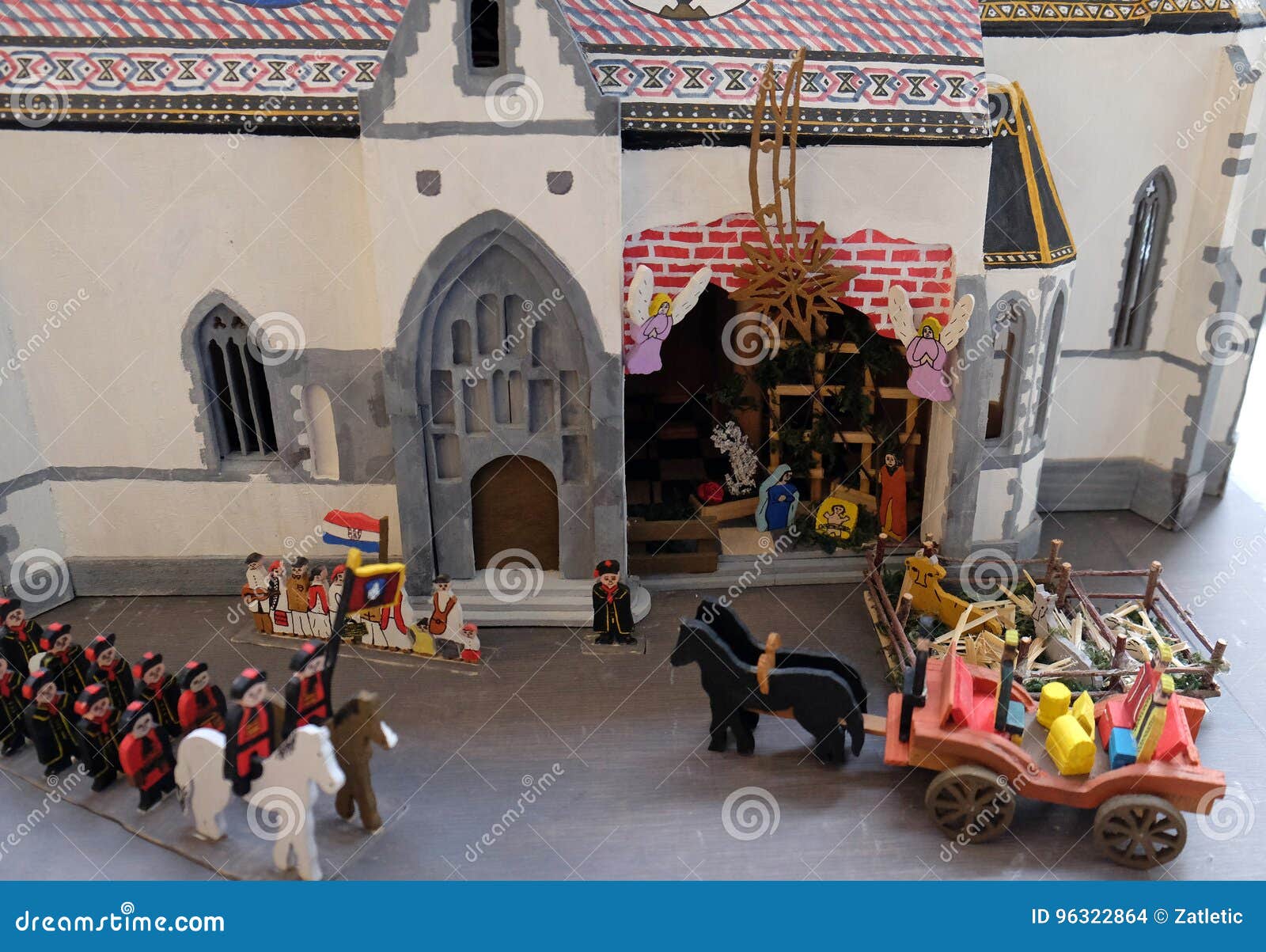 Nativity Scene stock photo. Image of joseph, barn, catholic - 96322864