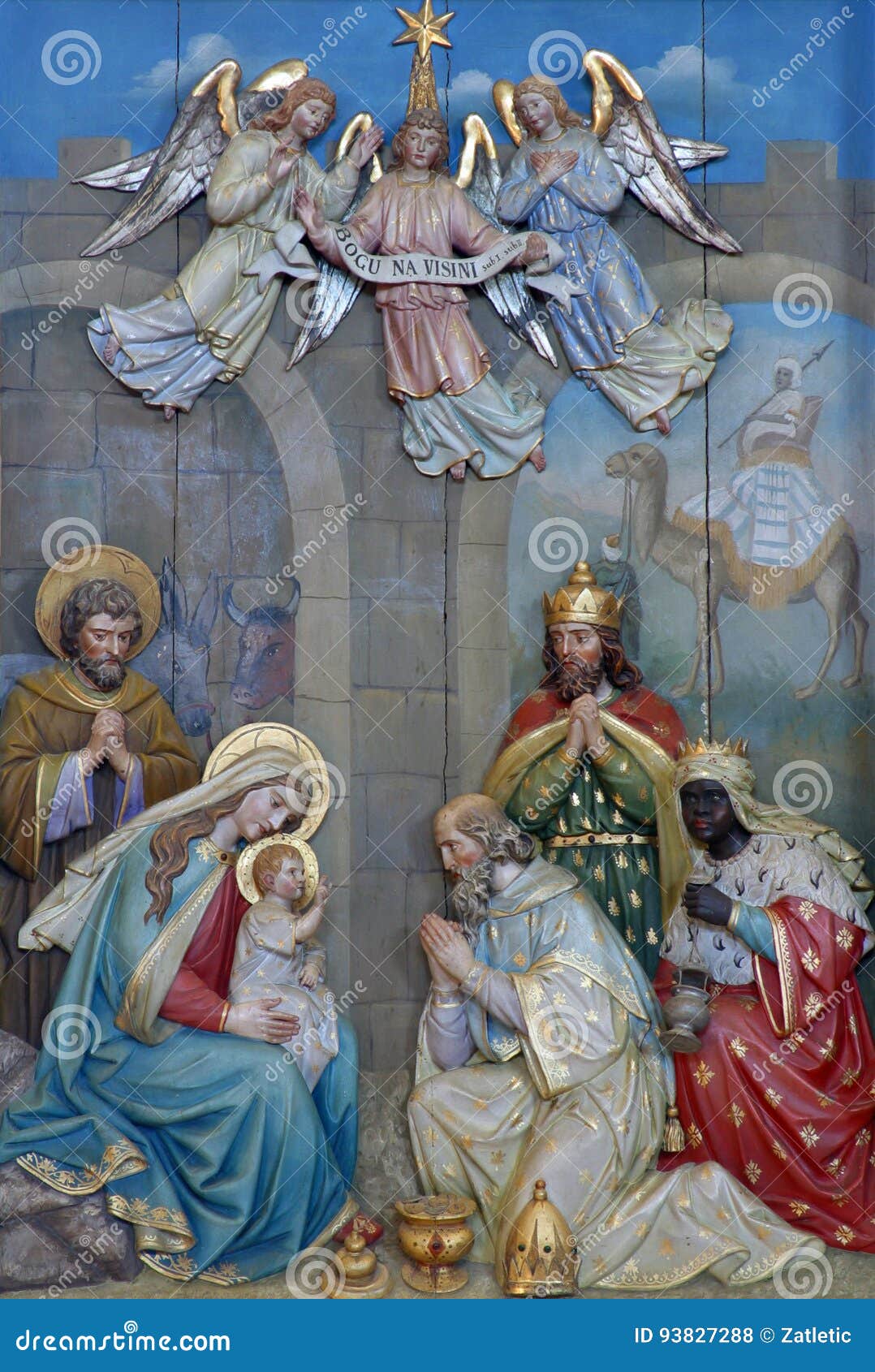 Nativity Scene stock photo. Image of magi, croatia, creche - 93827288