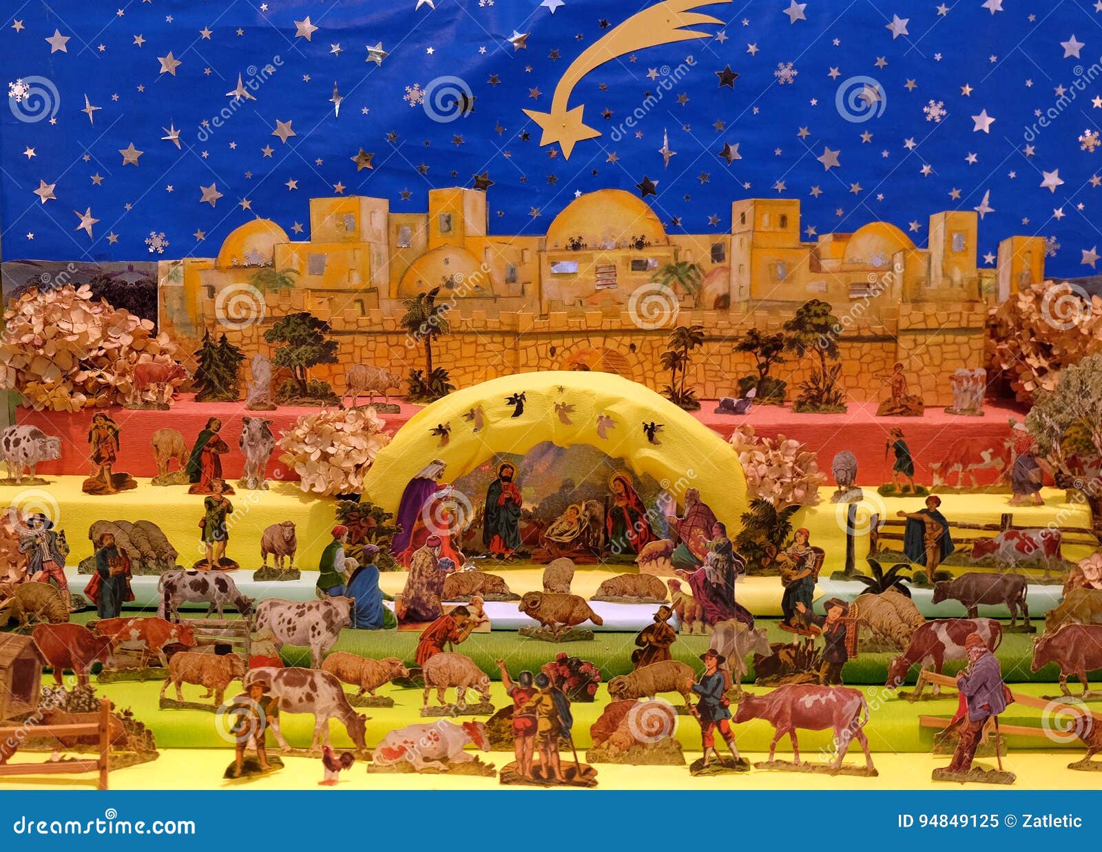 Nativity scene stock image. Image of manger, christian - 94849125