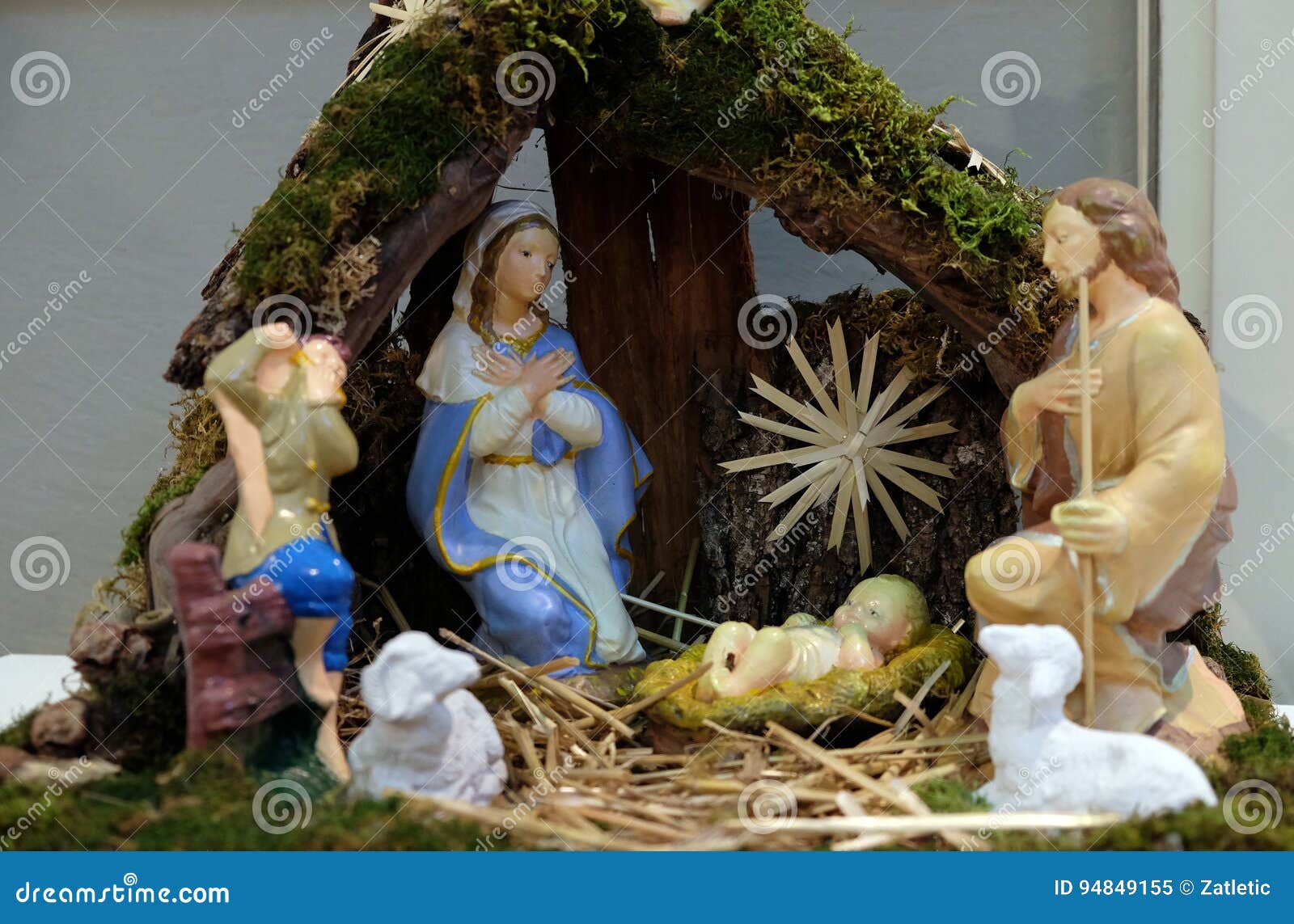 Nativity scene stock image. Image of church, faith, religion - 94849155