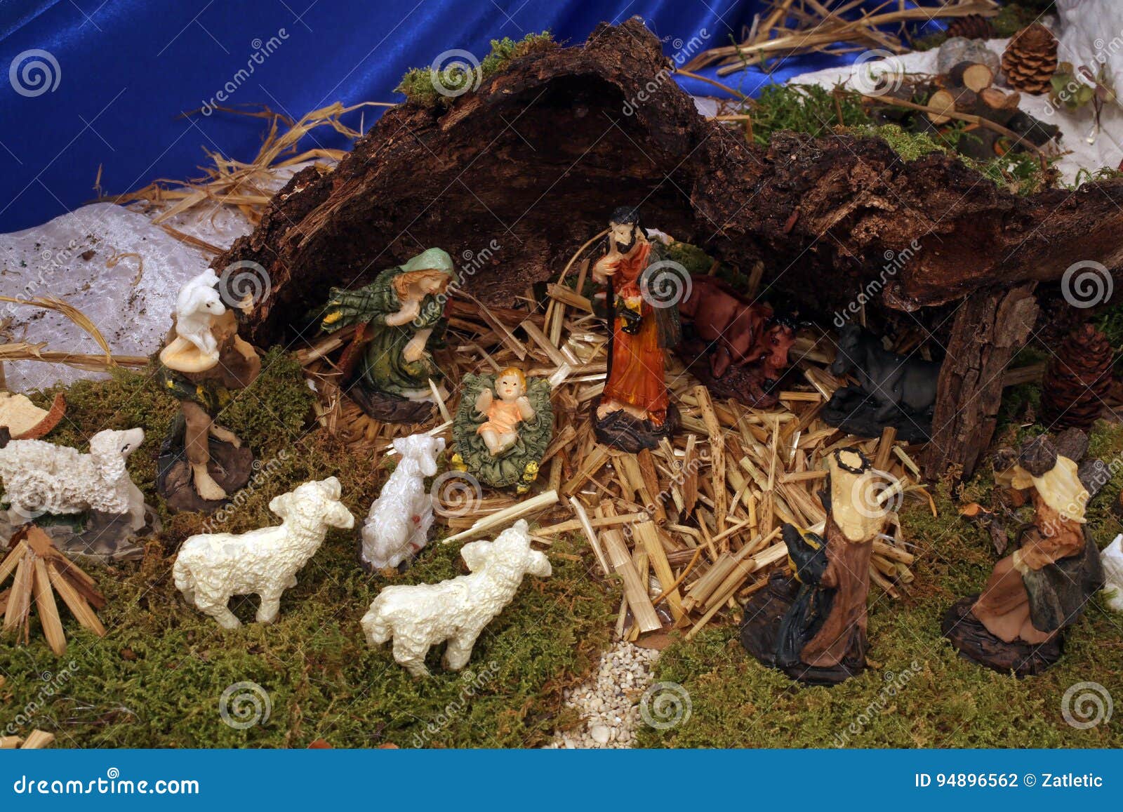 Nativity scene stock photo. Image of joseph, nativity - 94896562