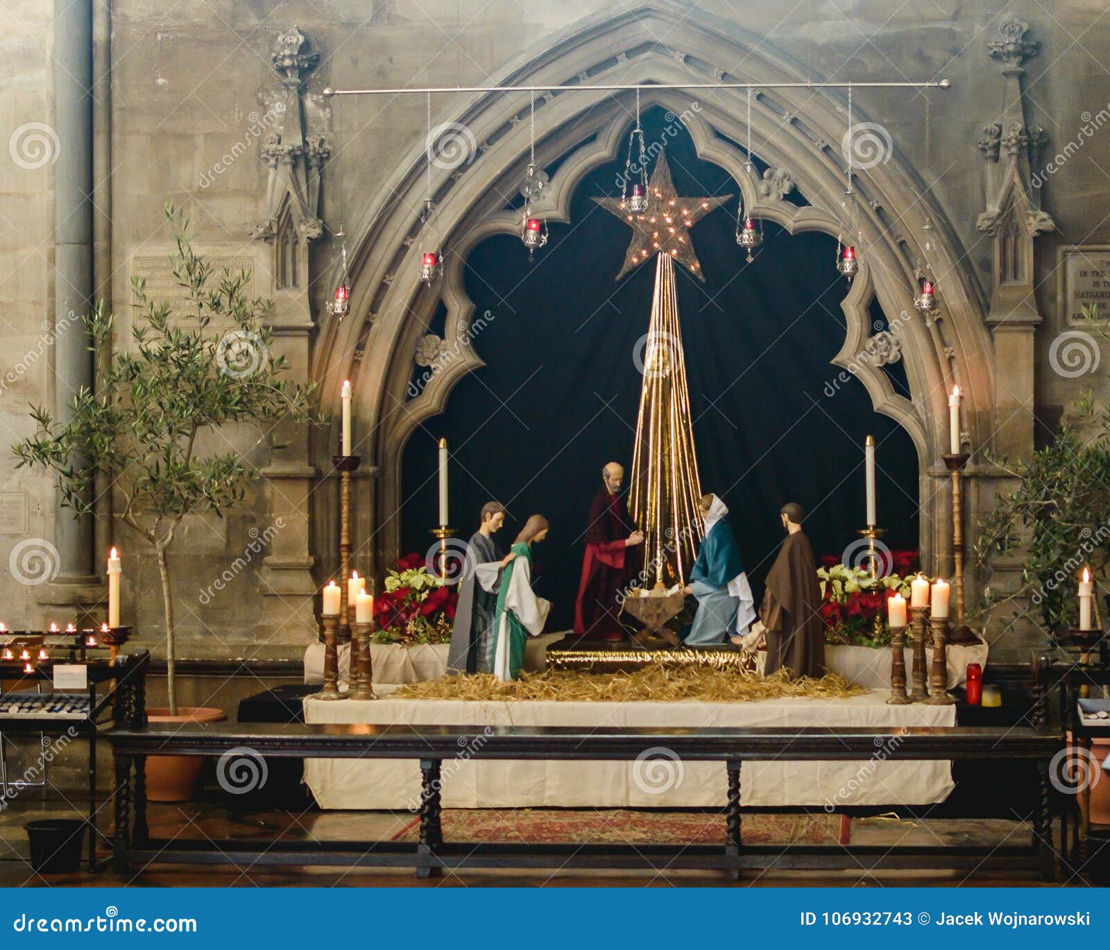 Nativity Scene in Bristol Cathedral Editorial Stock Photo - Image of ...