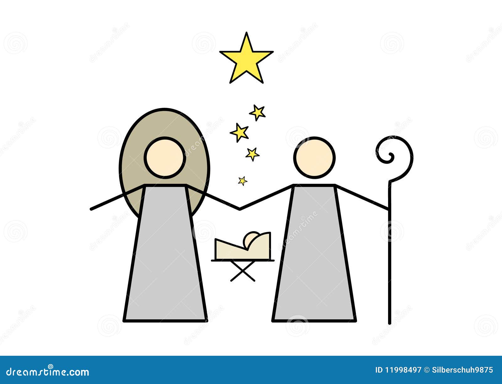 Nativity Scene Icon stock vector. Illustration of couple - 11998497
