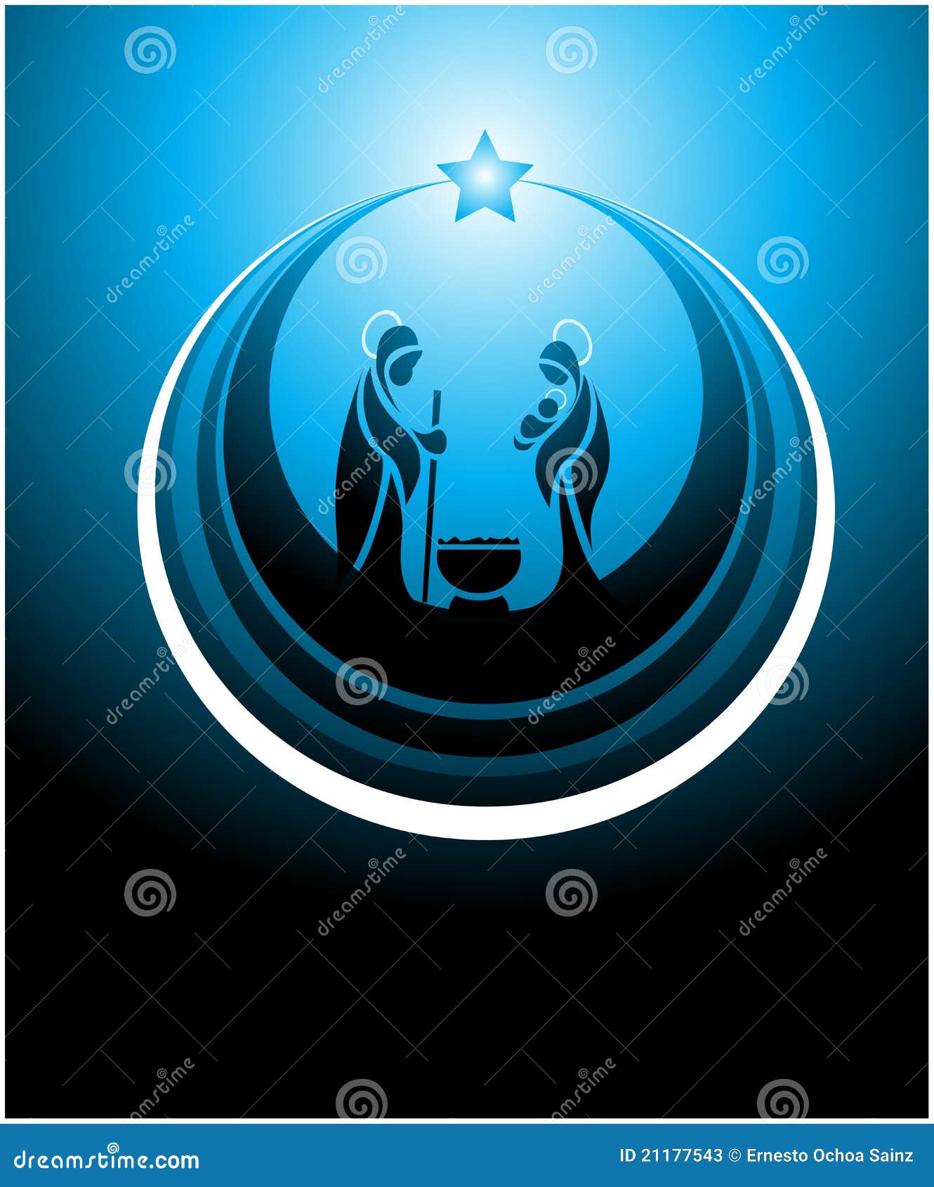 Nativity scene icon stock vector. Illustration of baby - 21177543