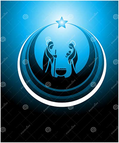 Nativity scene icon stock vector. Illustration of baby - 21177543