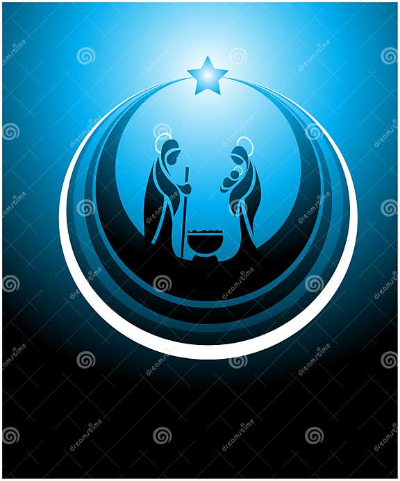Nativity scene icon stock vector. Illustration of baby - 21177543