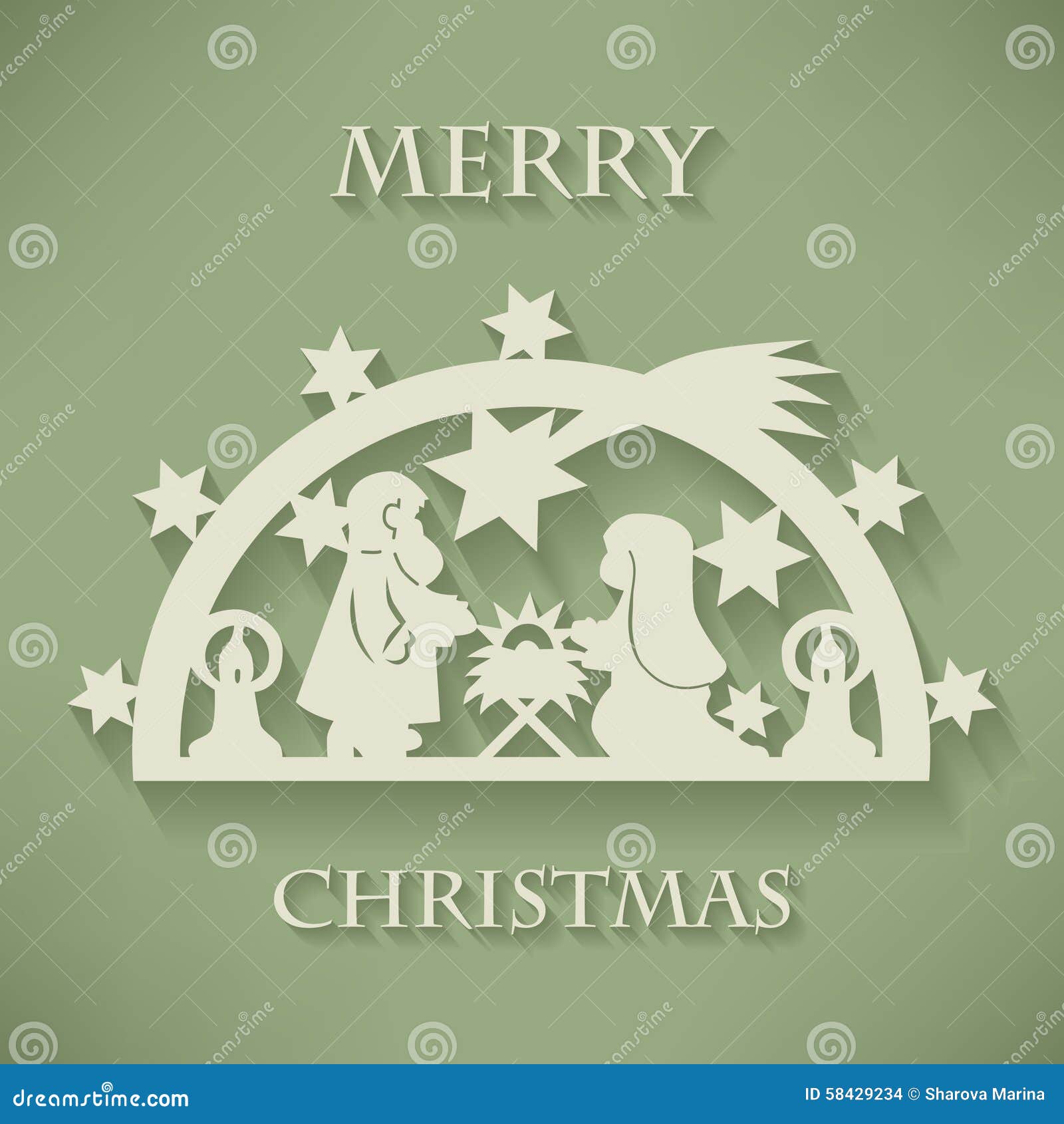 Nativity Paper Cut Outs Silhouettes Stock Photo | CartoonDealer.com ...