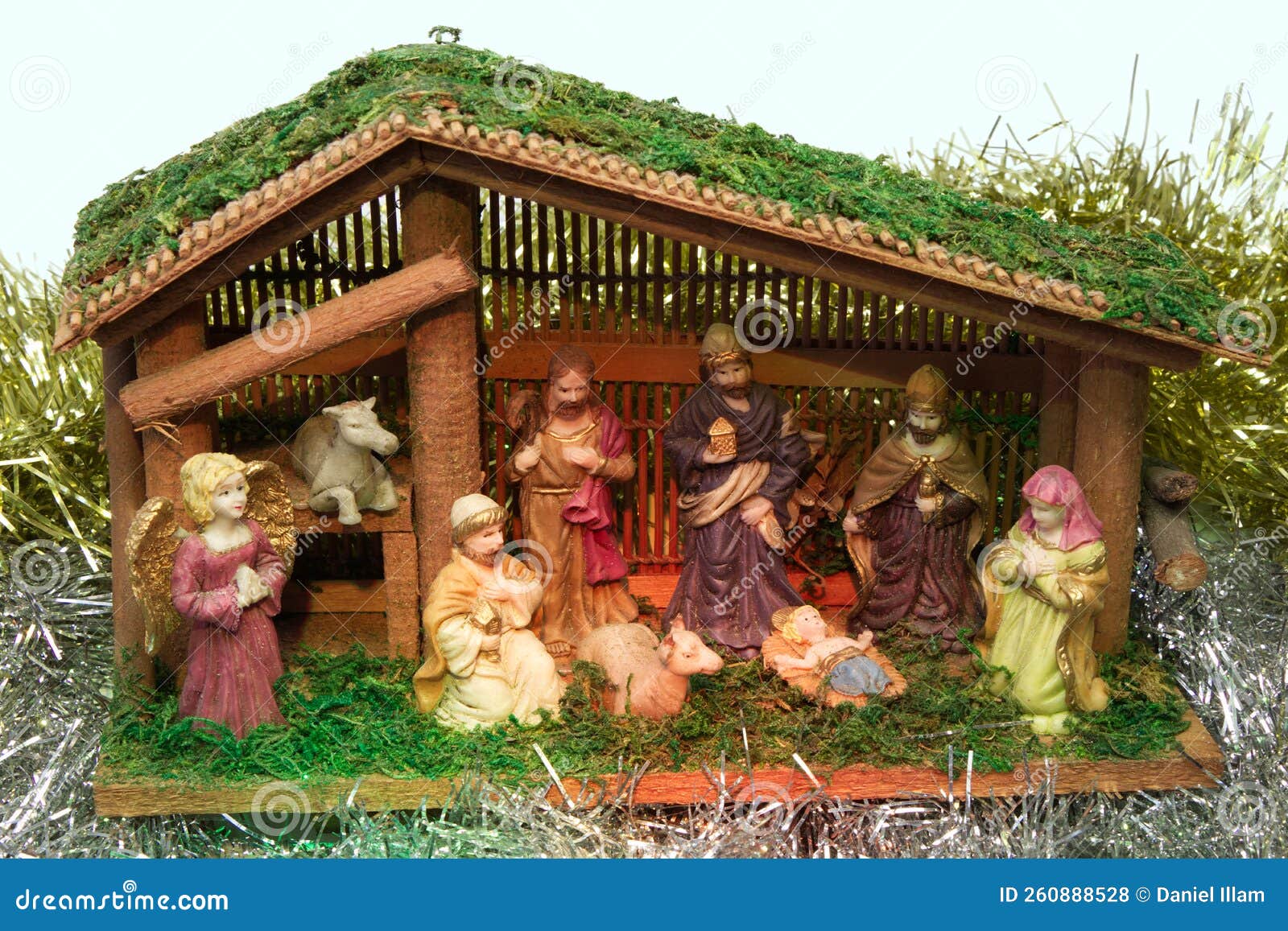 Nativity Scene for the Nativity Party Stock Photo - Image of garden ...