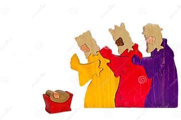 Nativity Scene Three Kings stock photo. Image of decorate - 17029840