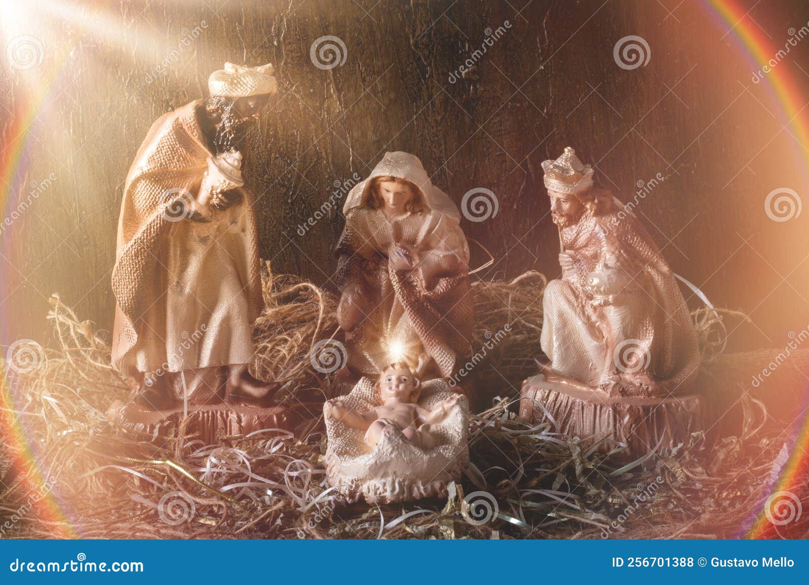 Nativity Scene. Traditional Christmas Scene Stock Photo - Image of ...