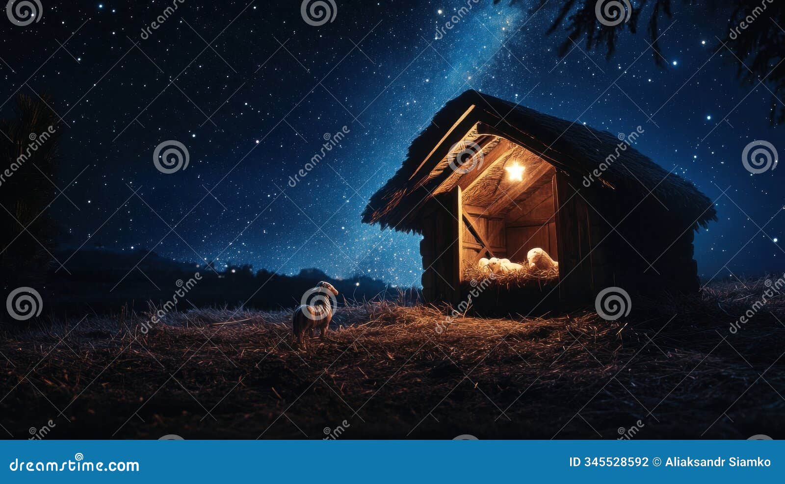 Wooden Manger Filled With Hay For Farm Animals Vector Illustration ...