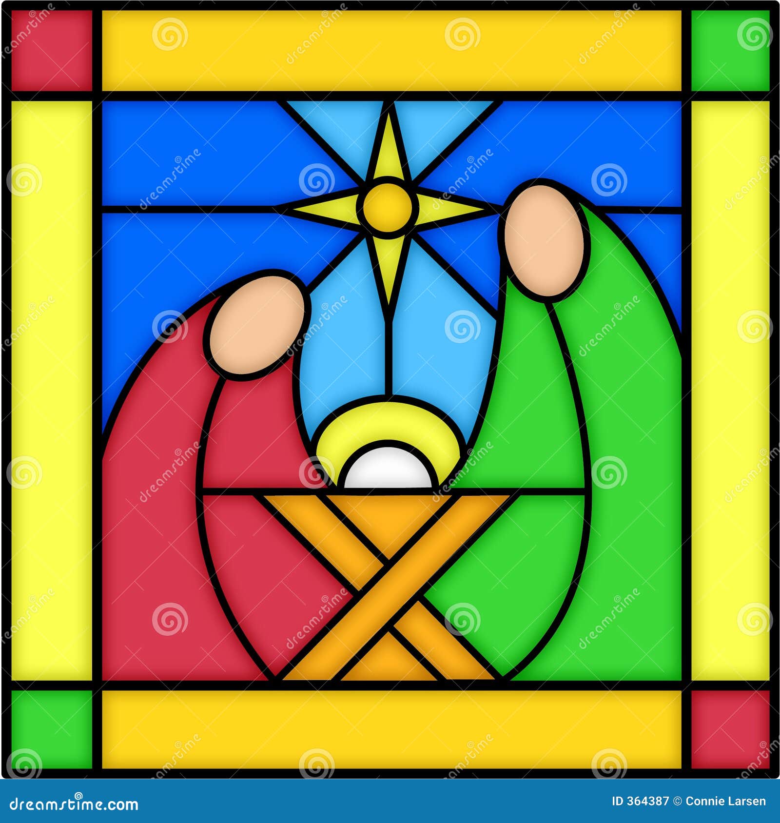 Nativity Scene Stained Glass Nativity Scene Stained Glass