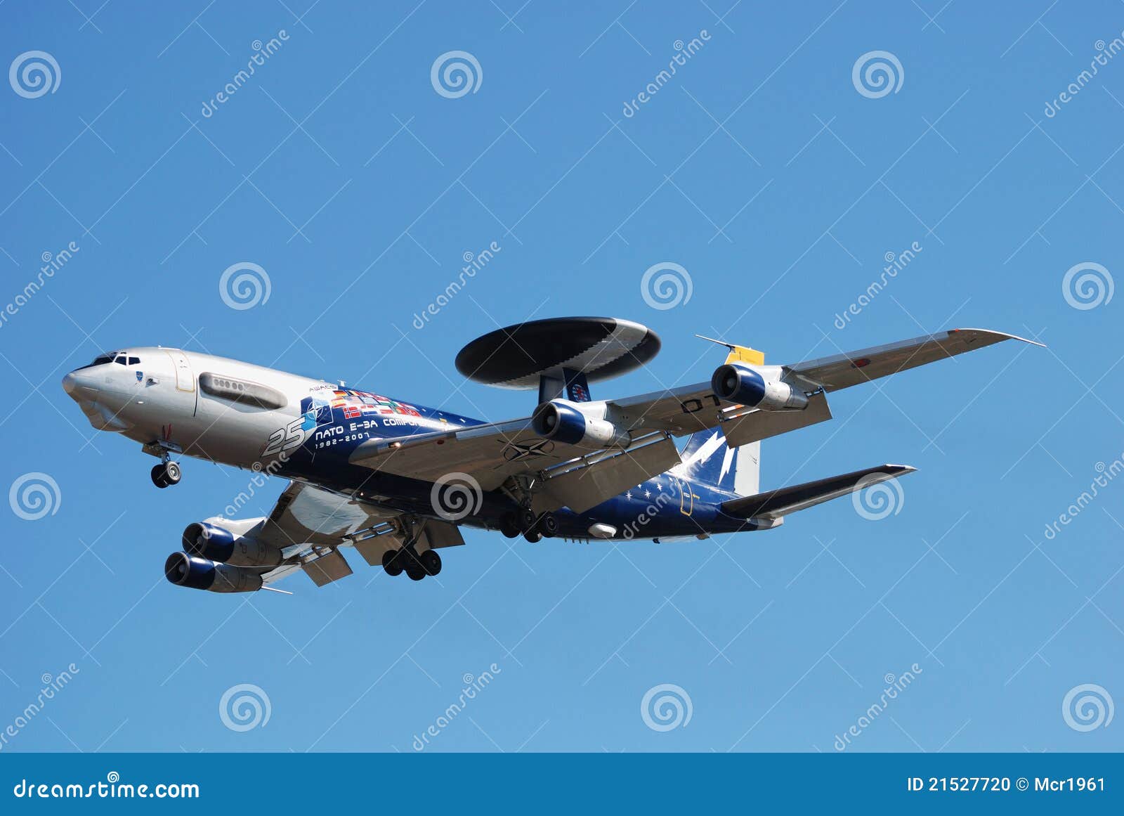 NATO awacs E-3A editorial image. Image of plane, force - 21527720