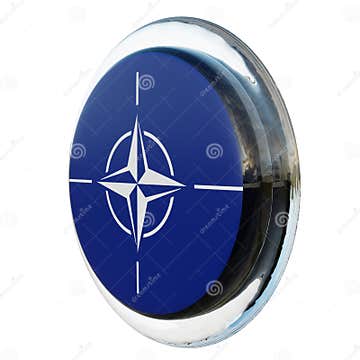 NATO 3D flag editorial photography. Illustration of design - 255013707