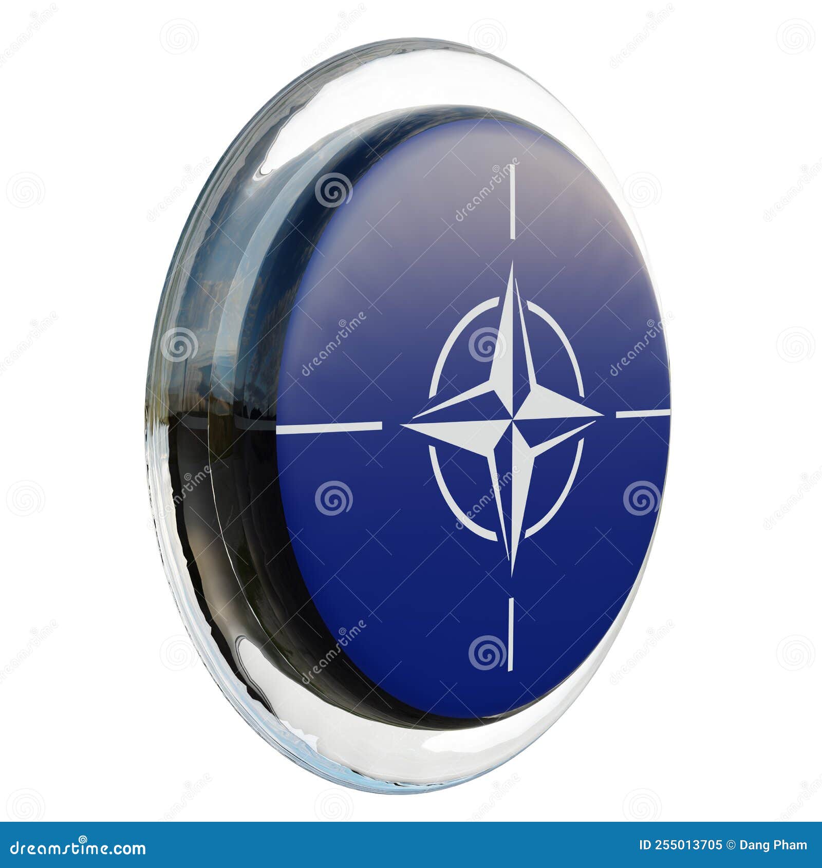 NATO 3D flag editorial image. Illustration of emblem - 255013705