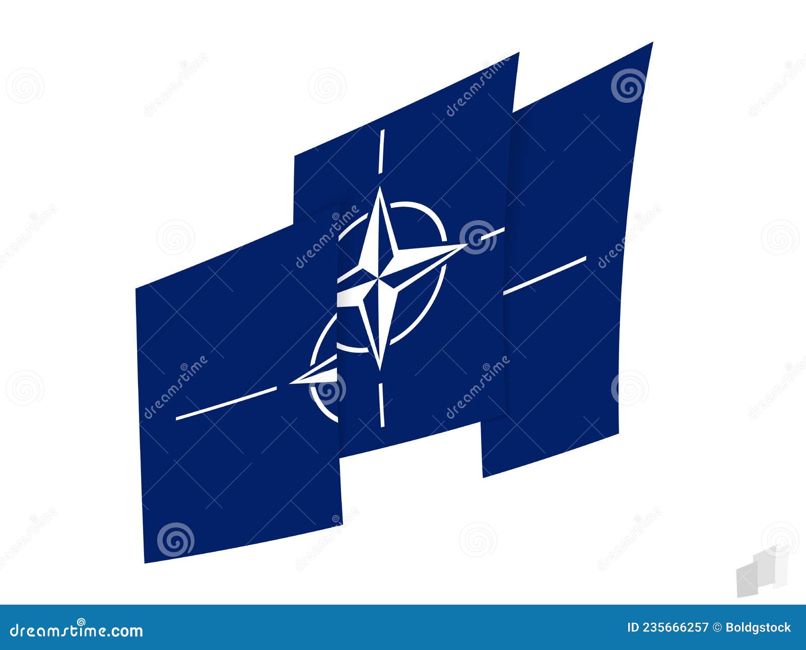Nato Flag in an Abstract Ripped Design. Modern Design of the Nato Flag ...