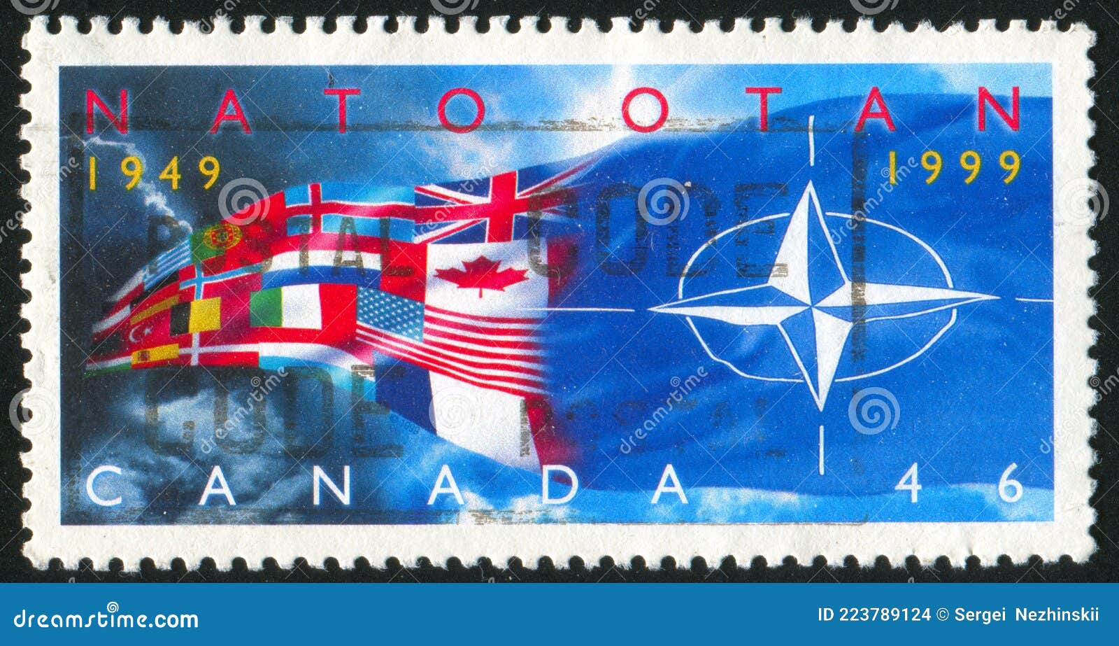 NATO flag editorial stock image. Image of antique, retro - 223789124