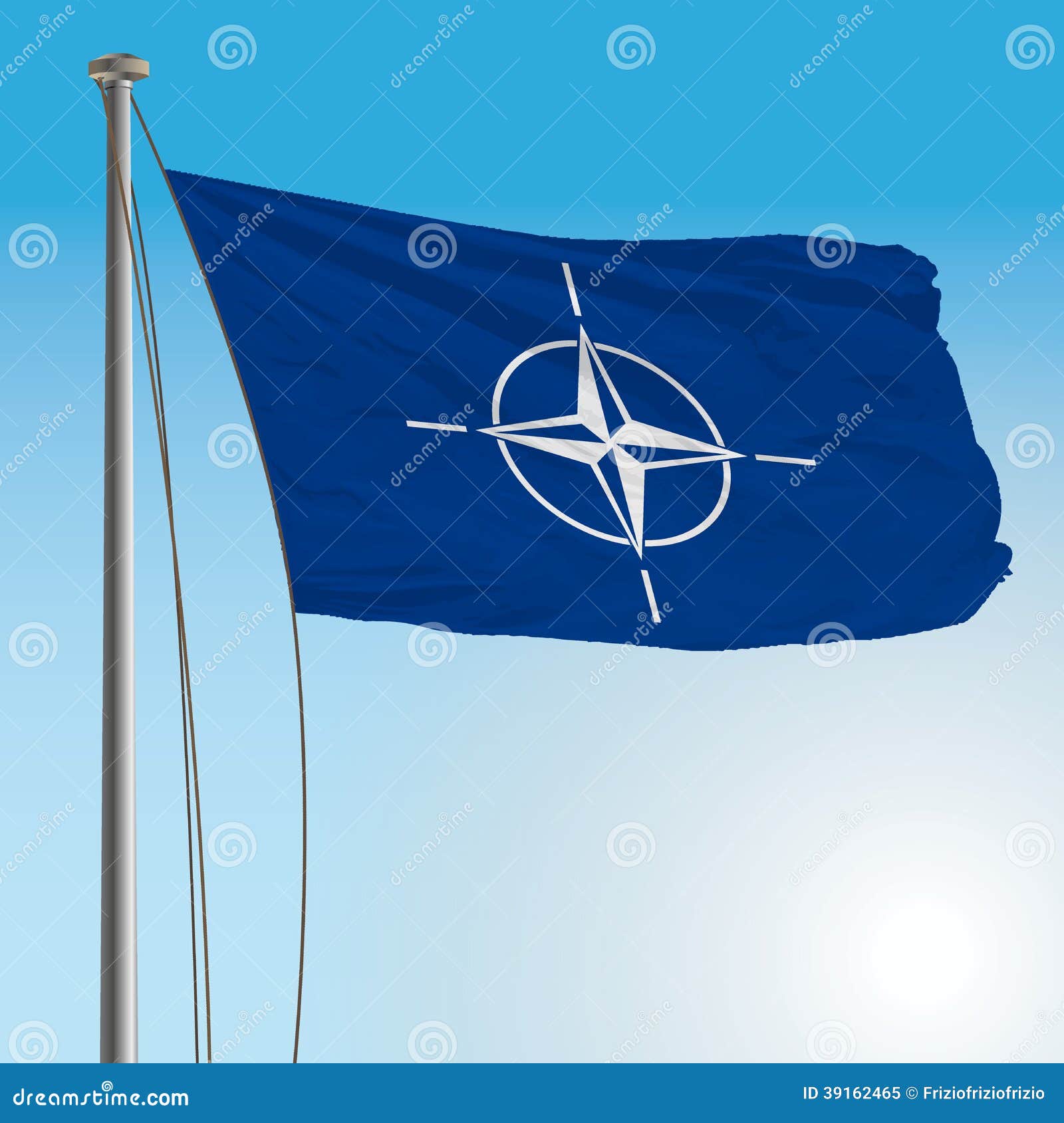 Nato Flag International Organization Stock Vector - Illustration of ...