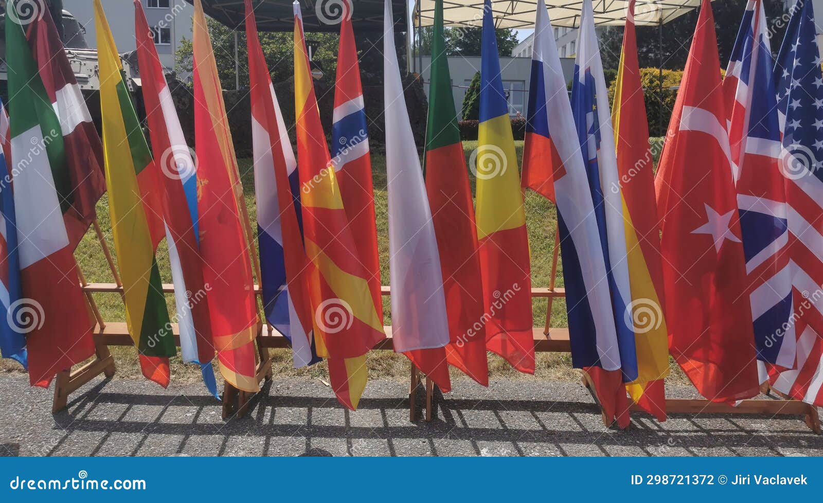 Nato Flags As Nice Background Stock Photo - Image of america, diplomacy ...
