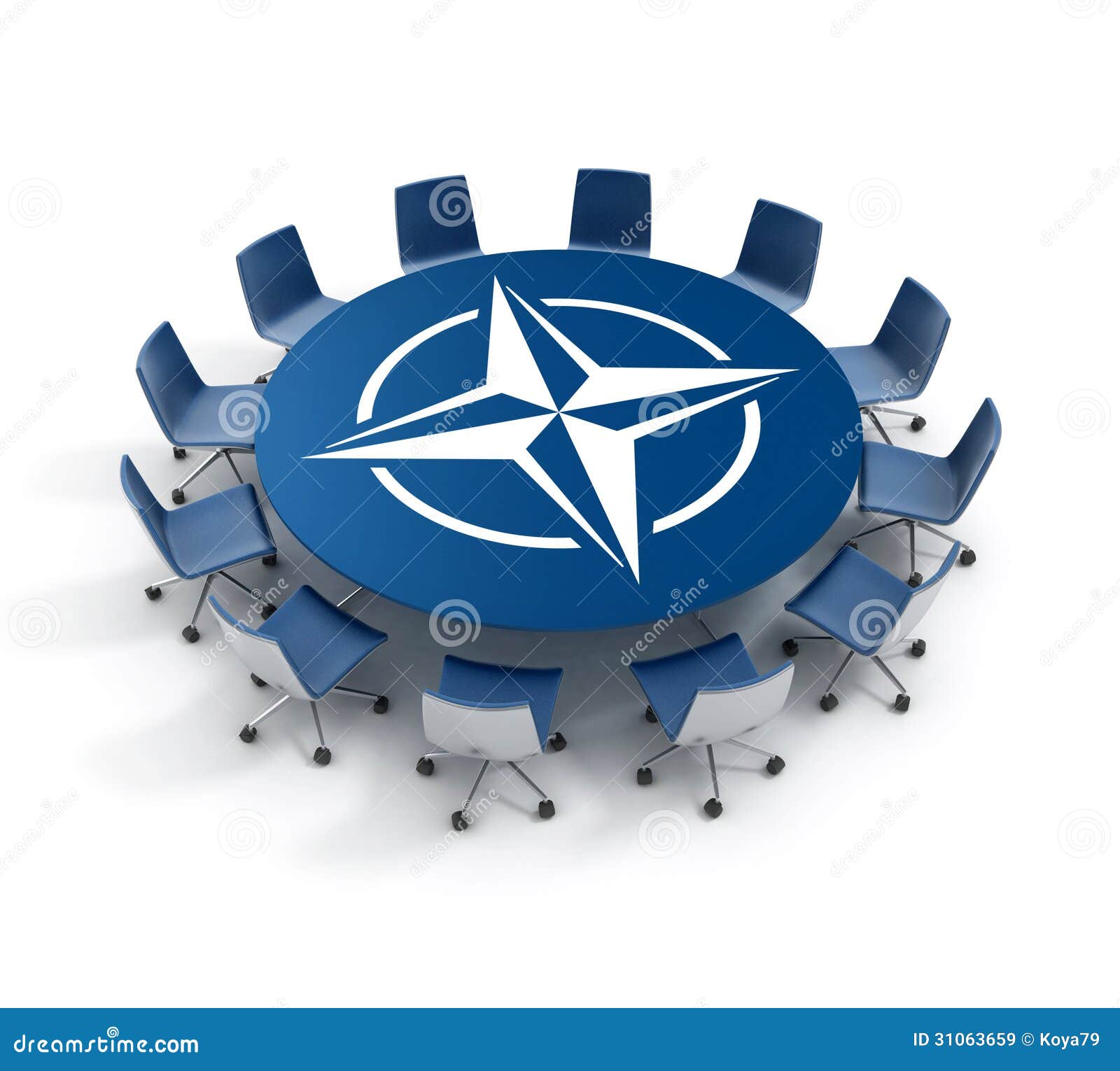 Nato meeting 3d concept stock illustration. Illustration of country ...