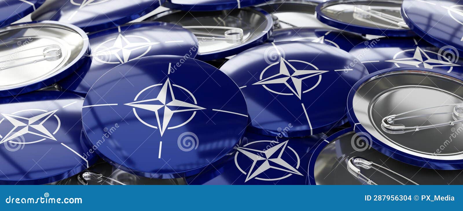 NATO - Round Badges with Flags Stock Illustration - Illustration of ...