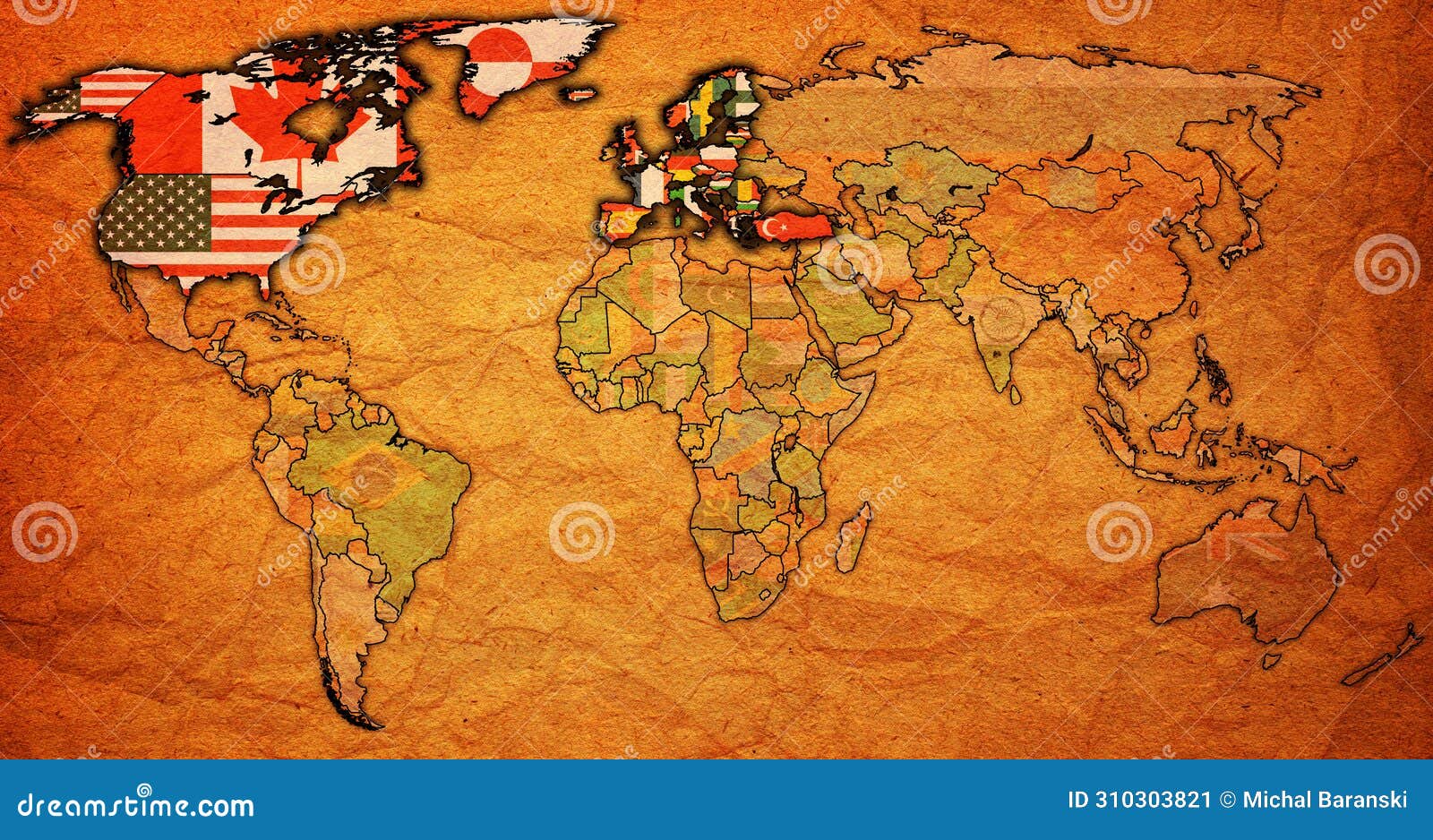 NATO Territory on World Map in 2024 Stock Illustration - Illustration ...