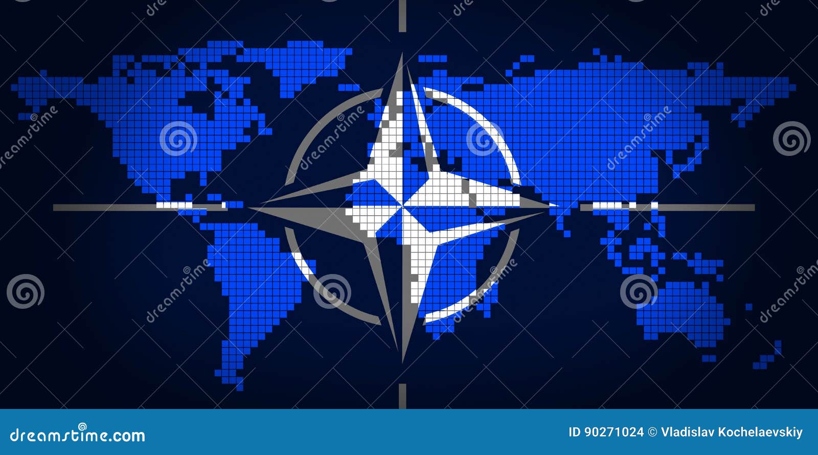 Nato On World Map Vector Illustration | CartoonDealer.com #46467076