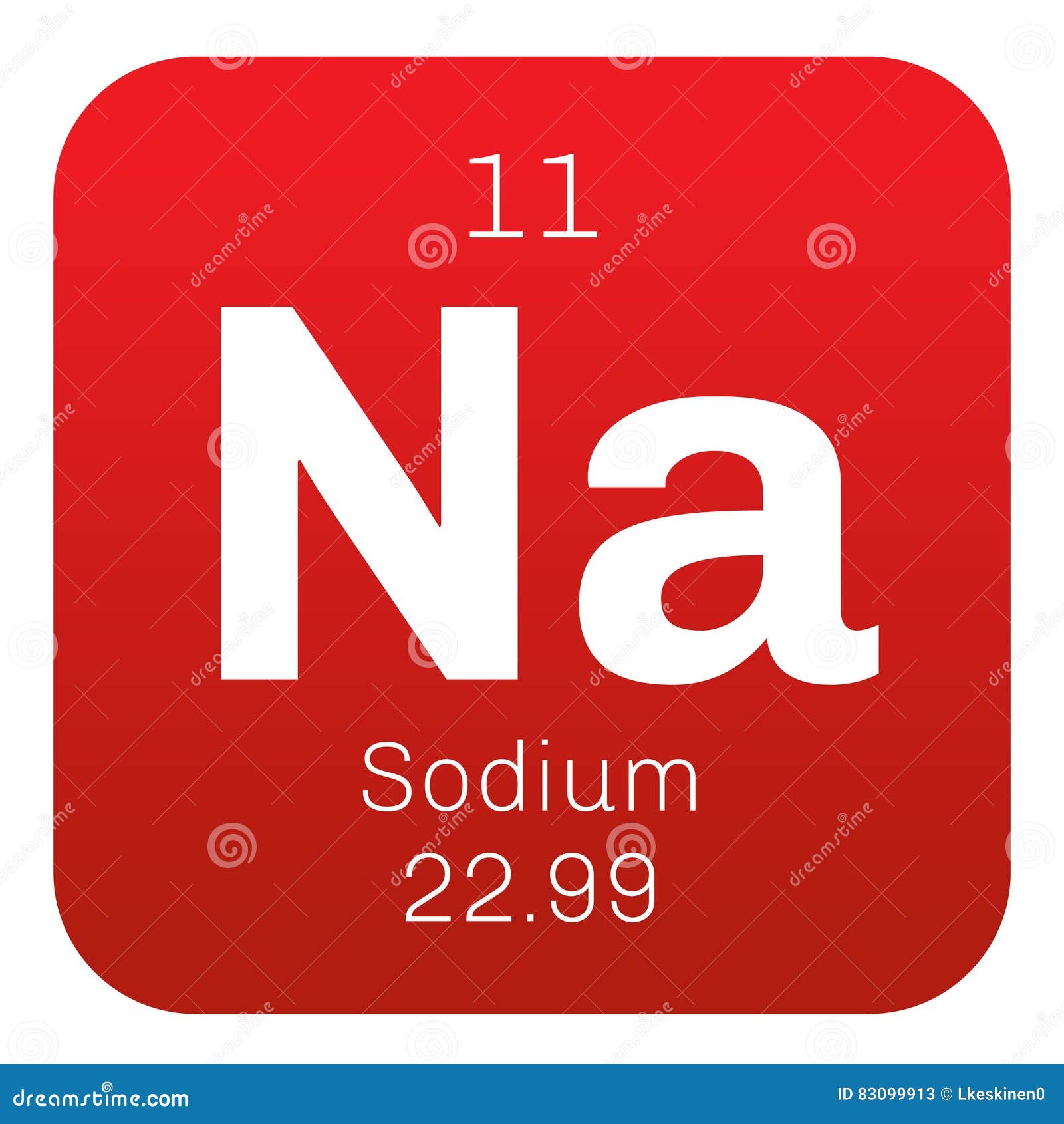 Natrium chemisch element vector illustratie. Illustration of structuur ...