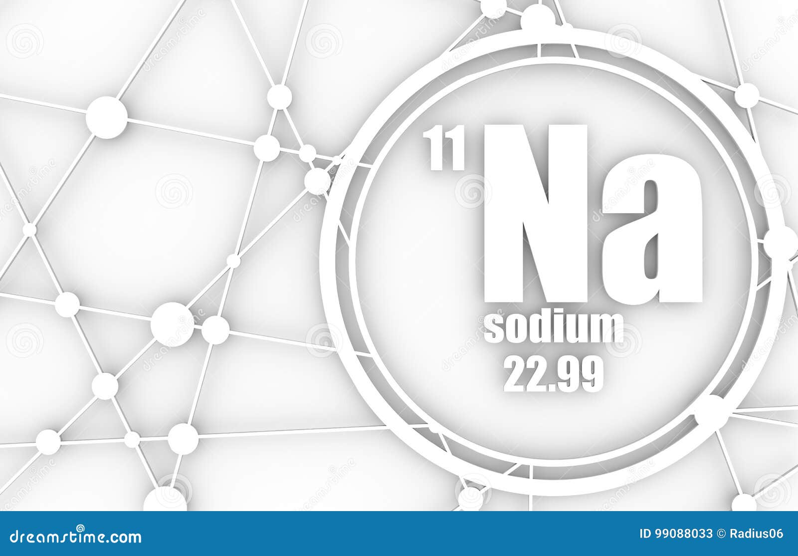 Natrium chemisch element stock illustratie. Illustration of moleculair ...