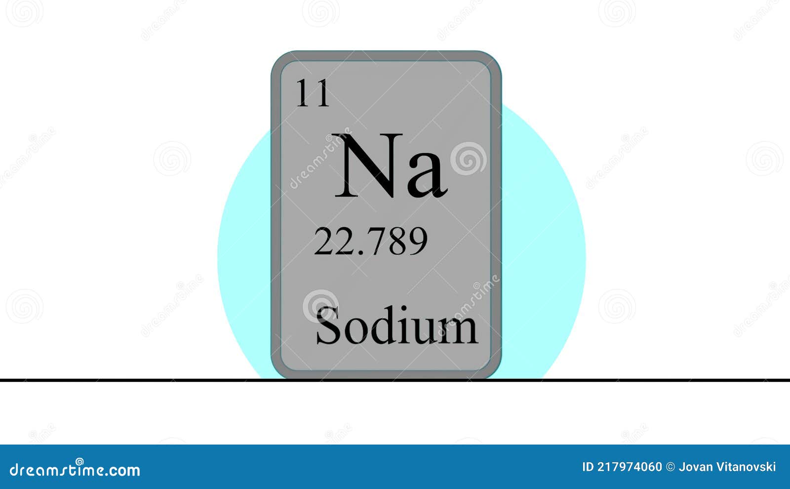Natrium. Element Des Periodensystems Der Mendeleev Stock Abbildung ...