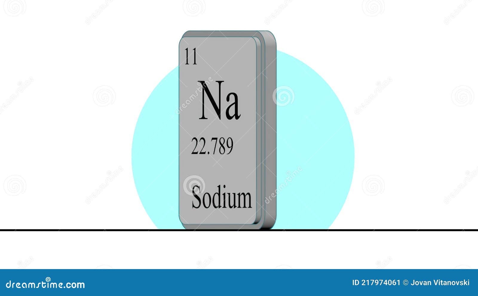 Natrium. Element Des Periodensystems Der Mendeleev Stock Abbildung ...