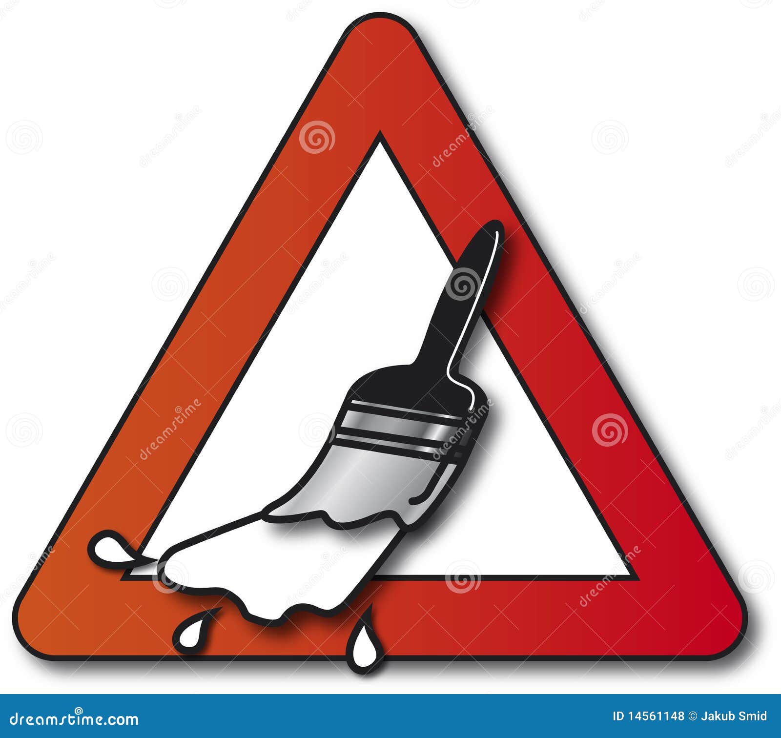 Natte Verf vector illustratie. Afbeelding bestaande uit verkeer - 14561148