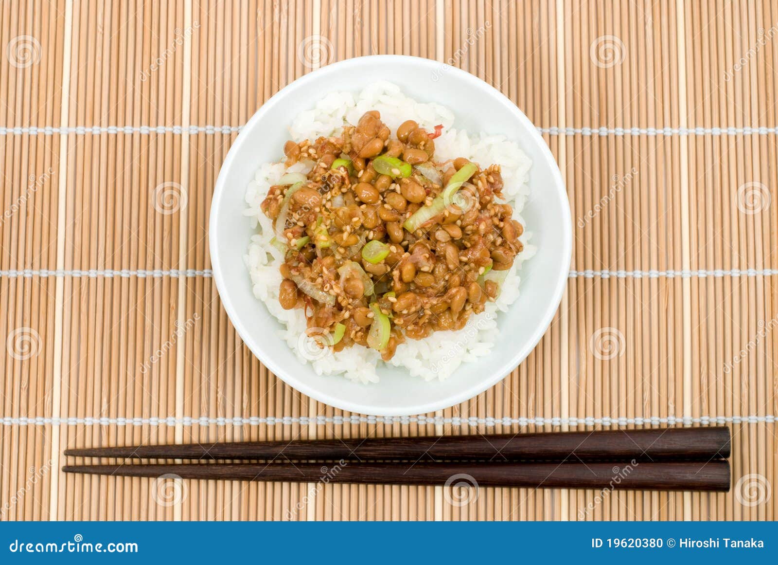 Natto Gohan foto de stock. Imagem de pauzinhos, alimentos - 19620380