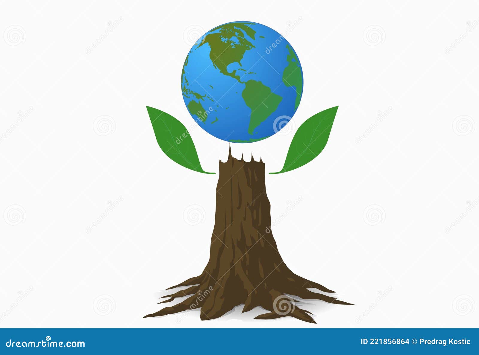 A Healthy Planet Illustration. Stock Illustration - Illustration of ...